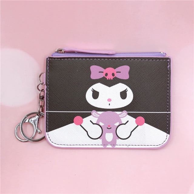 Sanrio Kuromi Hello Kitty Cinnamoroll Wallet Kawaii Coin Purse Pochacco ...
