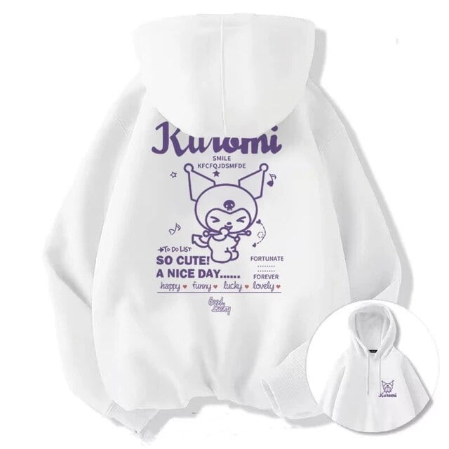 Sanrio Kuromi Hoodie Family Parent-Child Clothing Women Anime Manga ...