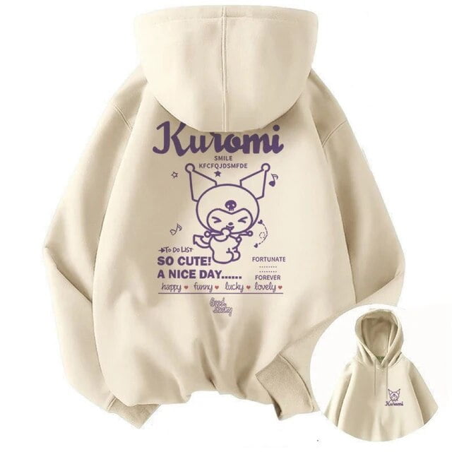 Sanrio Kuromi Hoodie Family Parent-Child Clothing Women Anime Manga ...