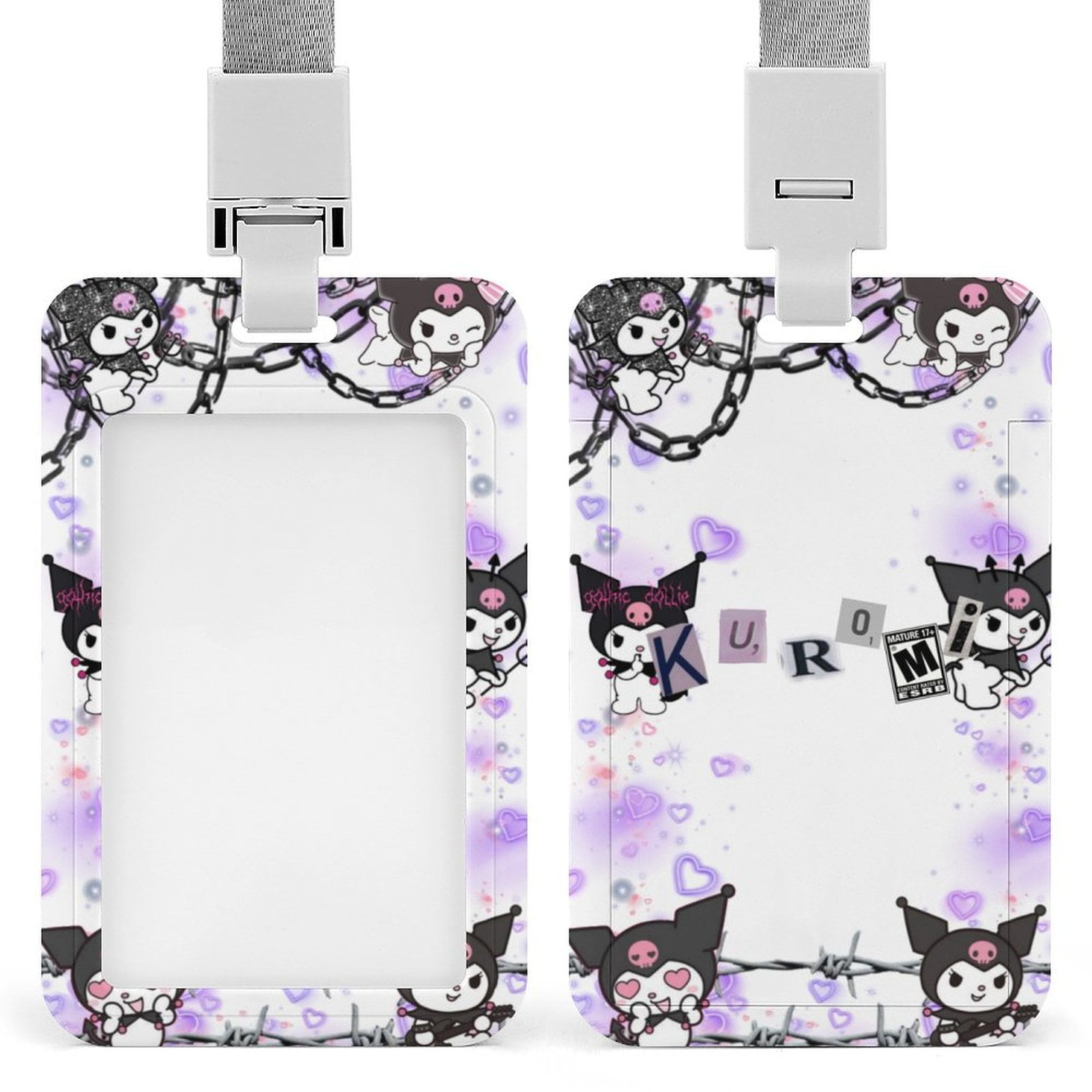 Sanrio Kuromi ID Card Name Holder Sets ID Card Name Badge Holder ...