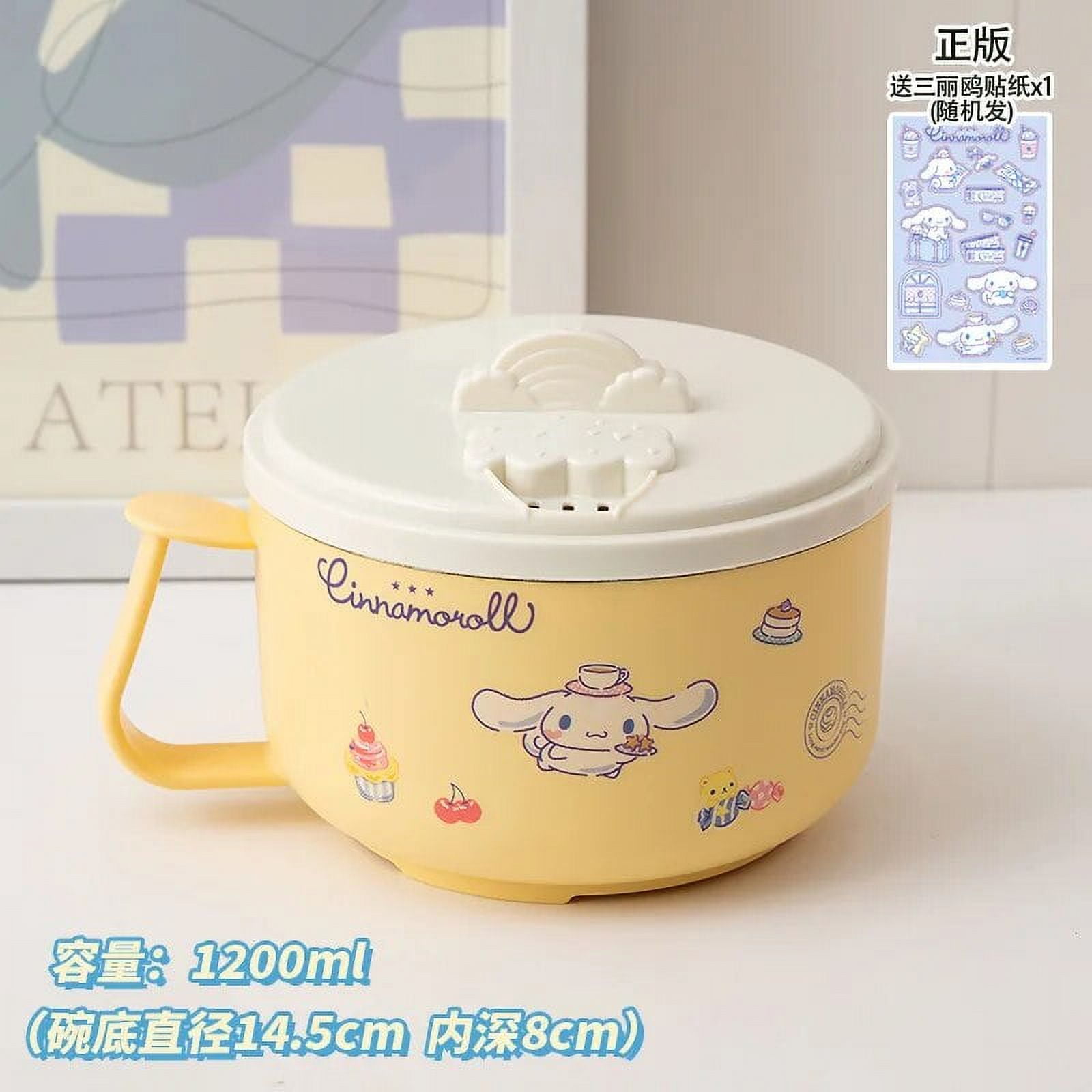 Sanrio Kuromi Instant Noodle Bowl Cartoon Stainless Steel Rice Bowl ...