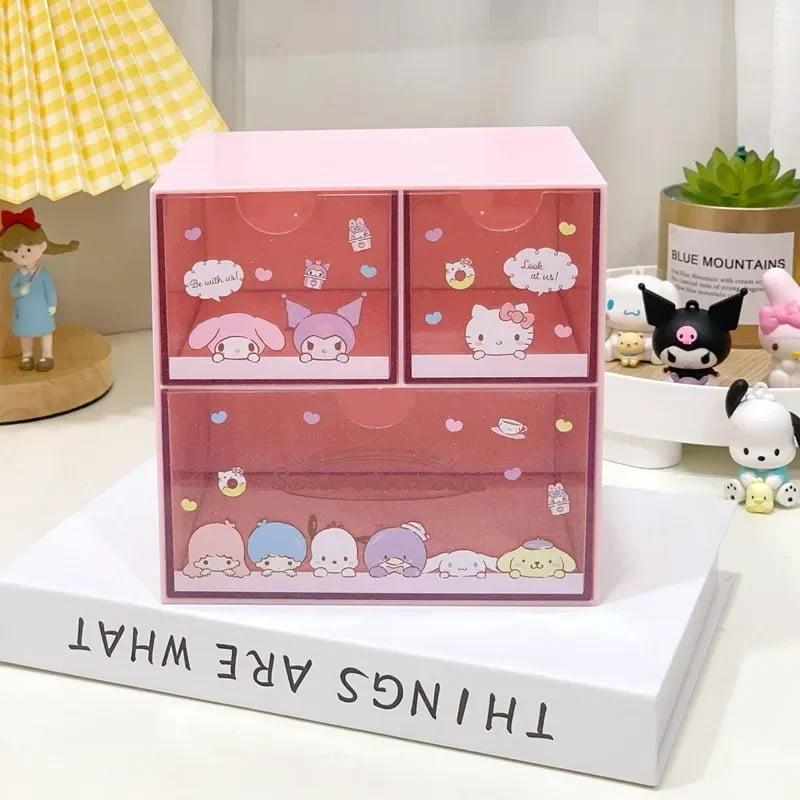 Sanrio Kuromi Kawaii Anime DIY Storage Box Cute Cartoon Cinnamoroll ...