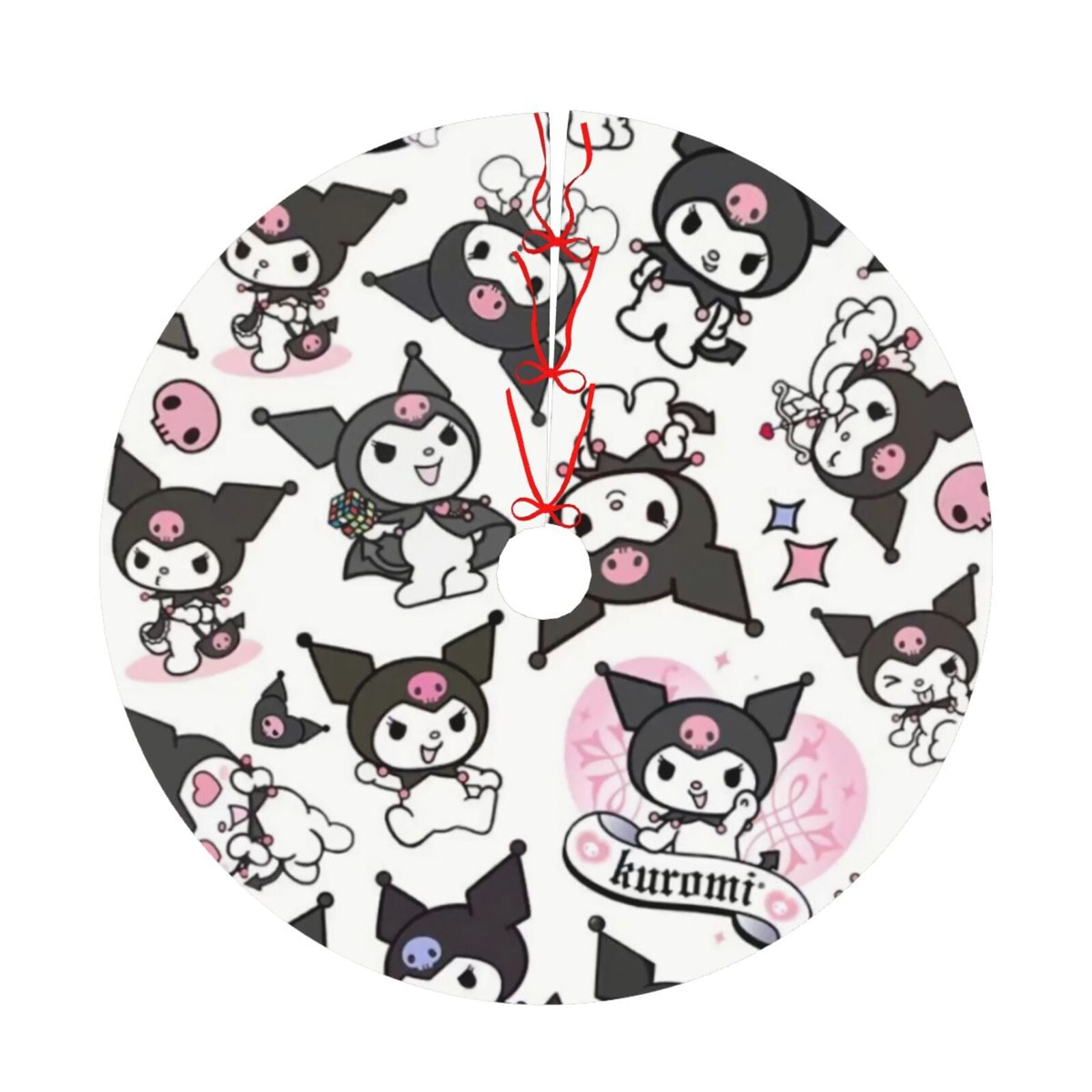 Sanrio-Kuromi Kawaii Christmas Tree Skirt 30 Inch,Soft and Funny Merry ...