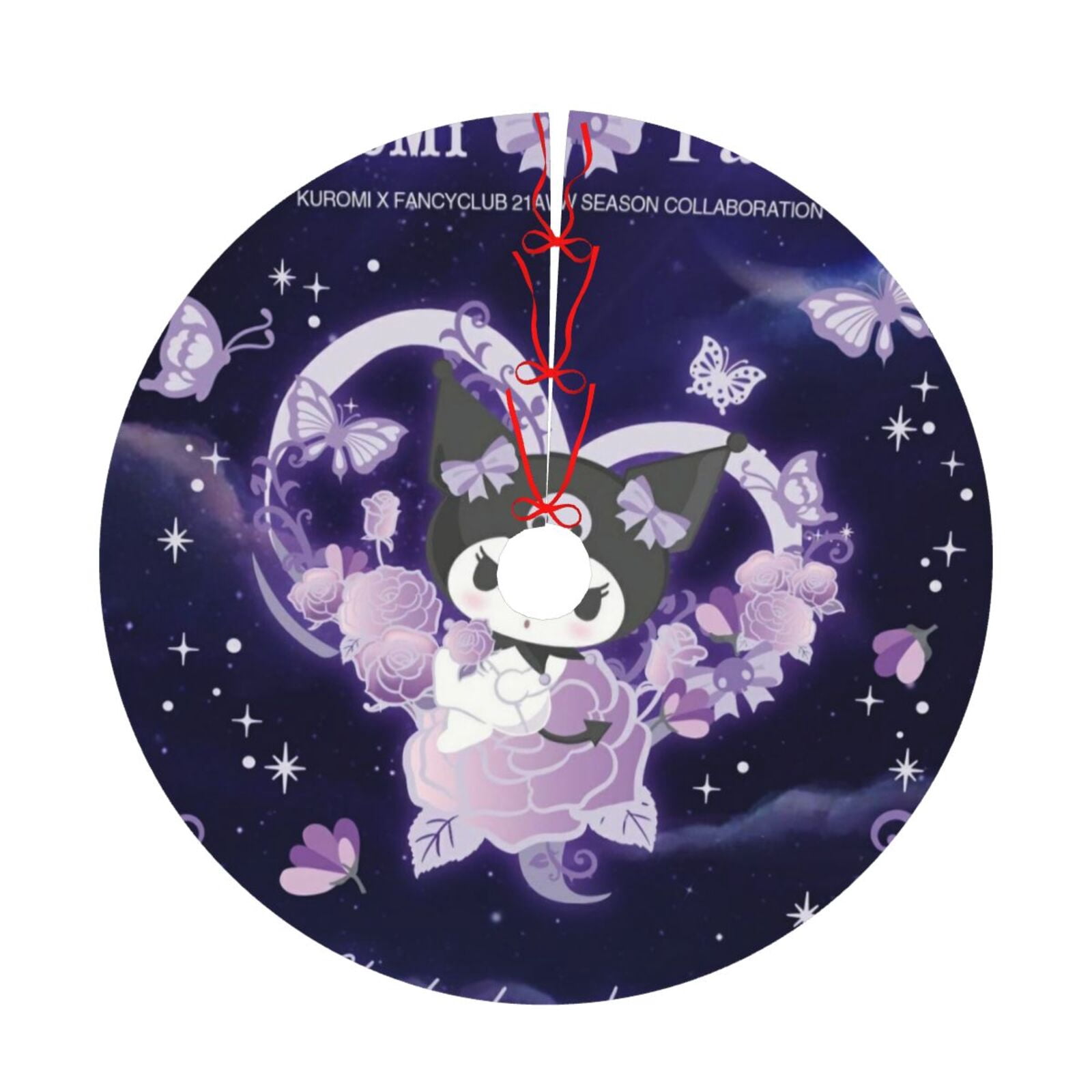 Sanrio-Kuromi Kawaii Christmas Tree Skirt 36 Inch,Soft and Funny Merry ...