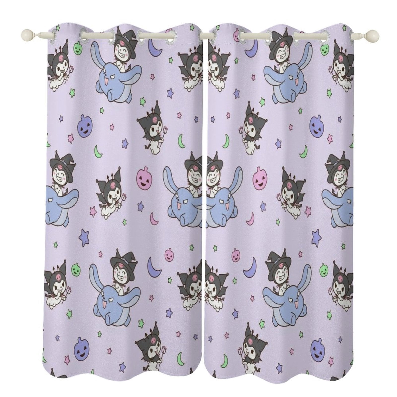 Sanrio Kuromi Kawaii Kids Curtains 52 X 72 Inch,Cartoon Blackout ...