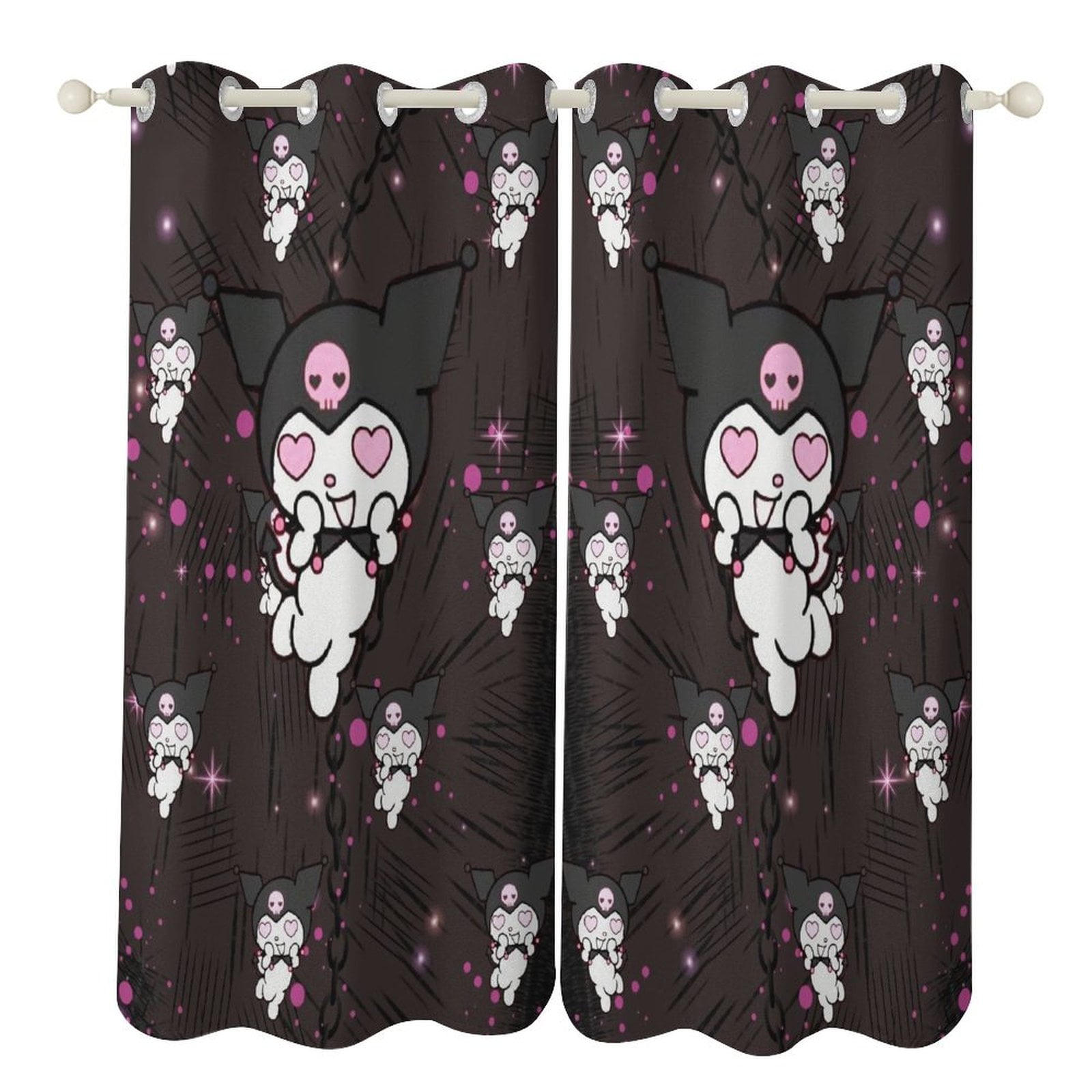 Sanrio Kuromi Kawaii Kids Curtains 52 X 72 Inch,Cartoon Blackout ...