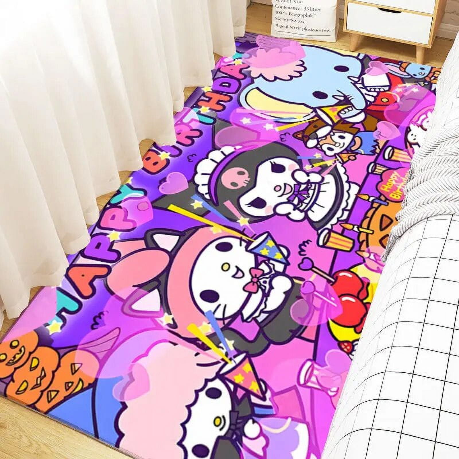 Sanrio Kuromi Kawii Anime Cartoon Rug Living Room Bedroom Decoration ...