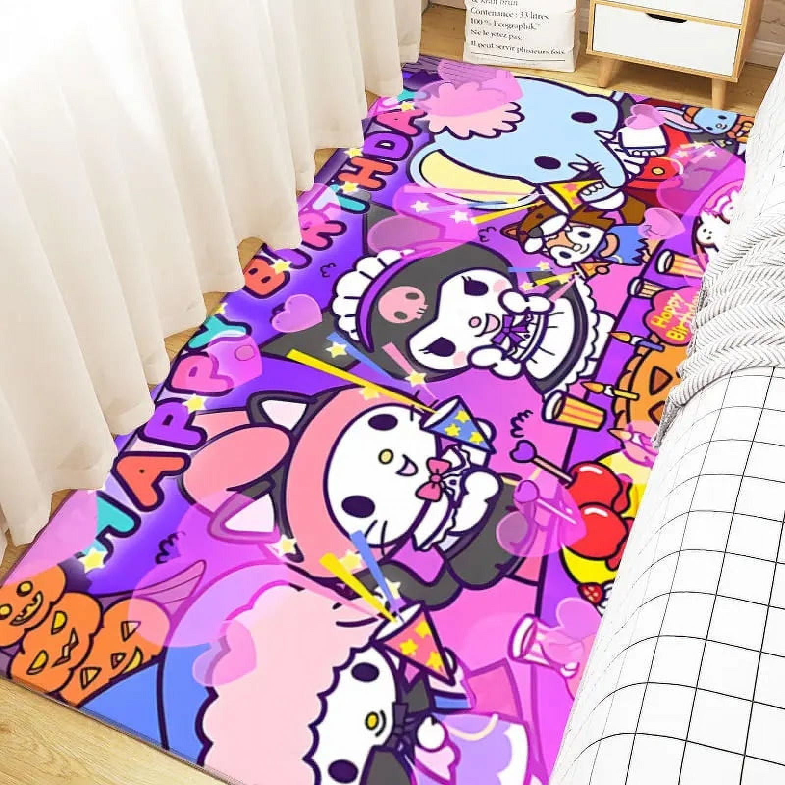 Sanrio Kuromi Kawii Anime Cartoon Rug Living Room Bedroom Decoration ...