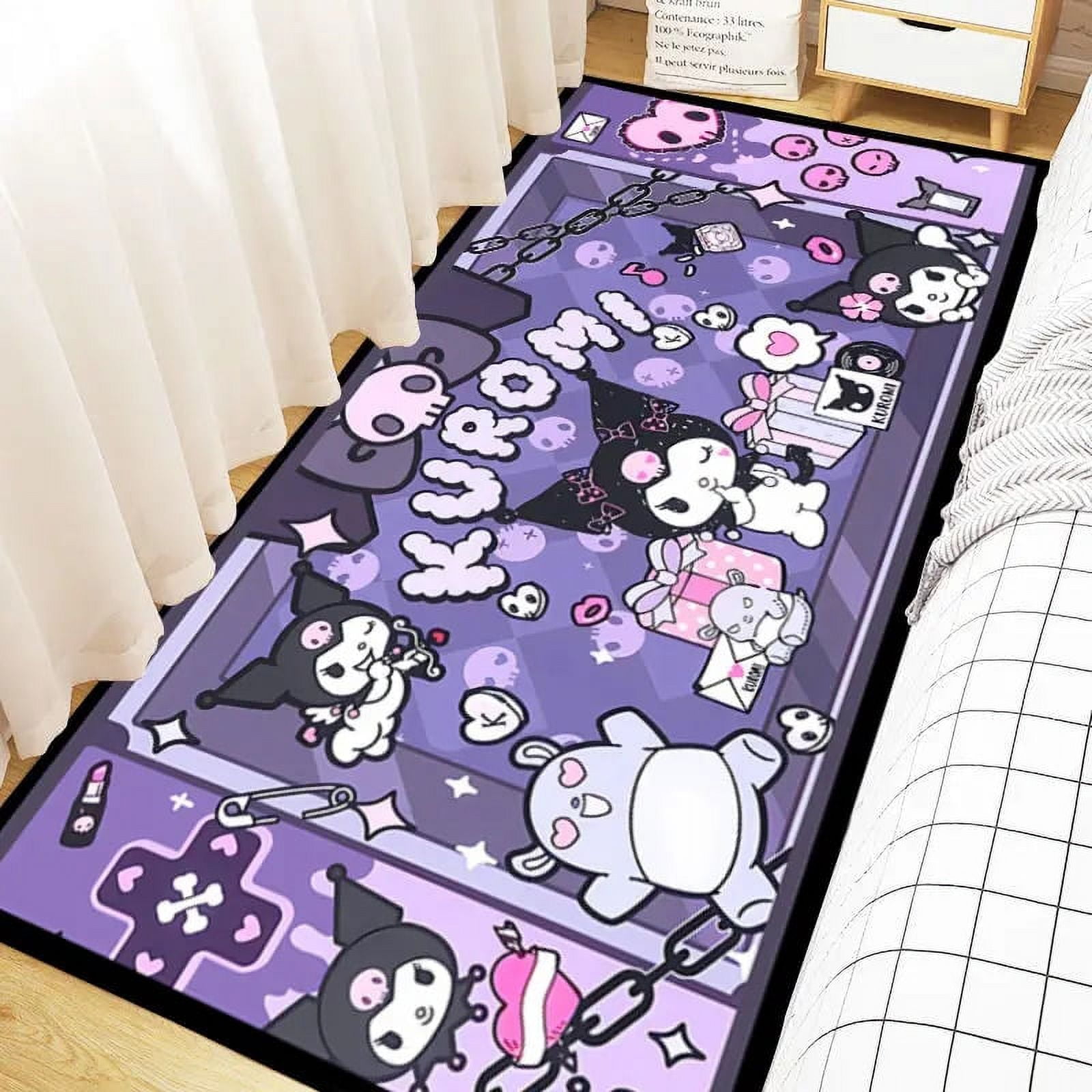 Sanrio Kuromi Kawii Anime Cartoon Rug Living Room Bedroom Decoration ...