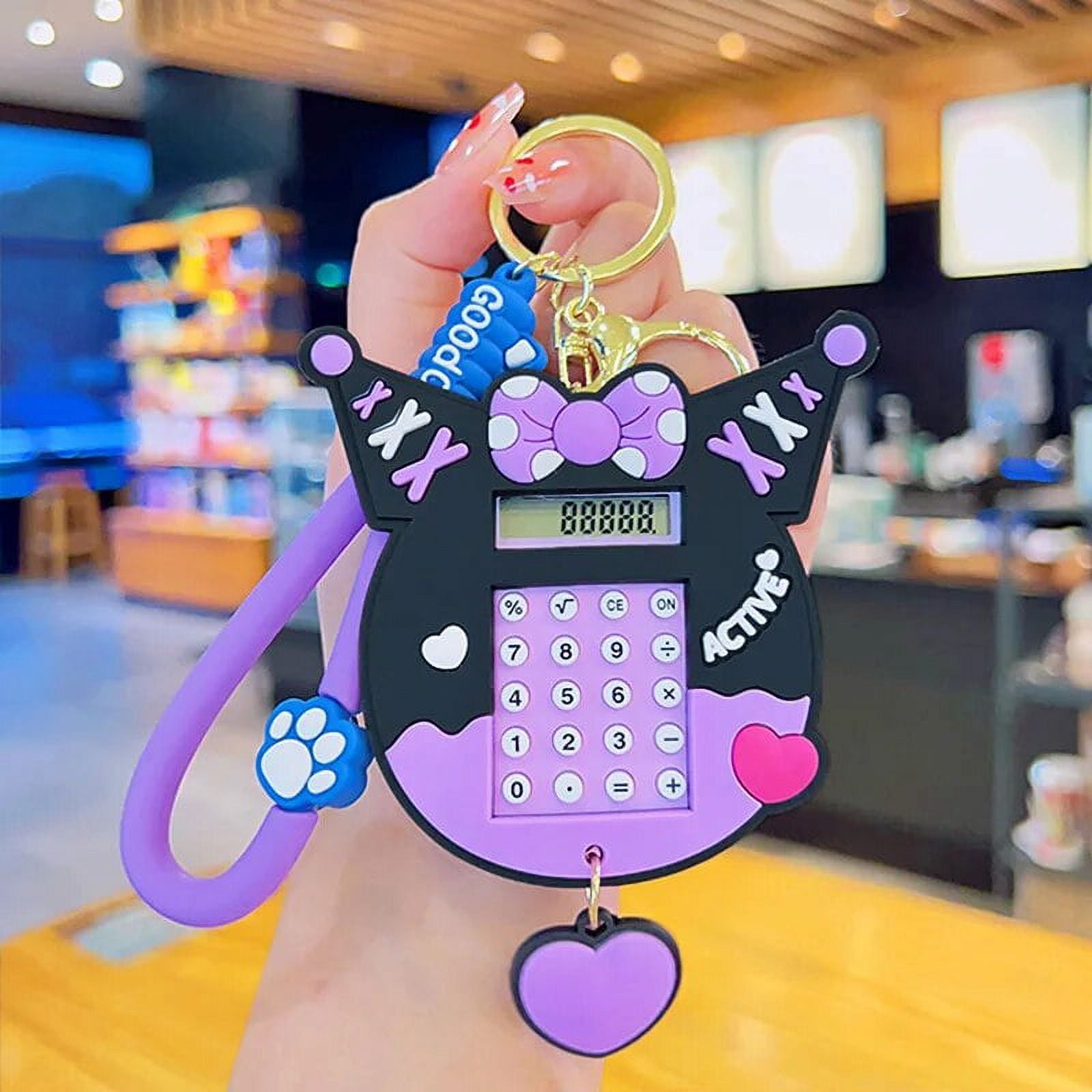 Sanrio Kuromi Keychain Cartoon Calculators Labyrinth Game Car Key Ring ...