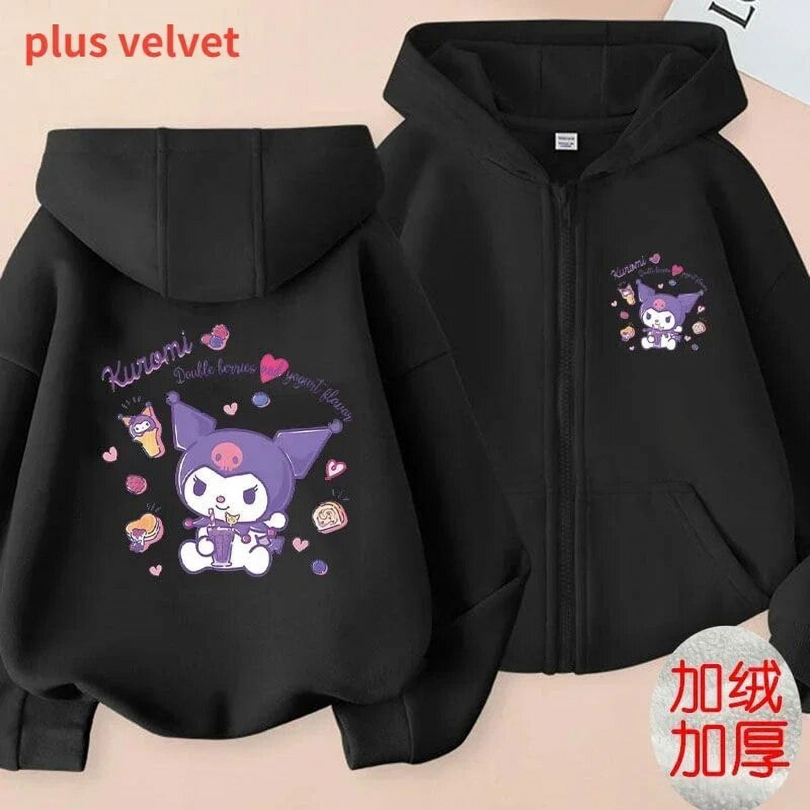 Sanrio Kuromi Kids Sweatshirt Jacket Female Kawaii My Melody Anime ...
