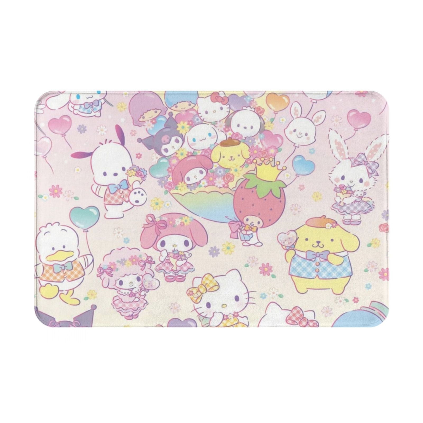 Sanrio-Kuromi And Melody Hello Kitty And Friends Bathroom Rugs Mat ...