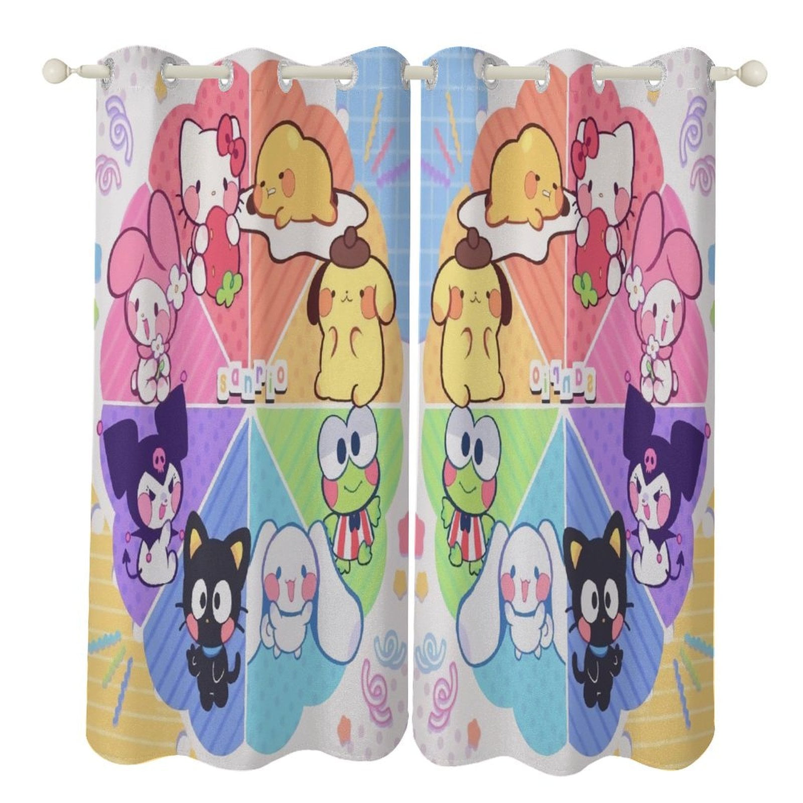 Sanrio Kuromi And Melody Hello Kitty And Friends Curtains for Kids ...
