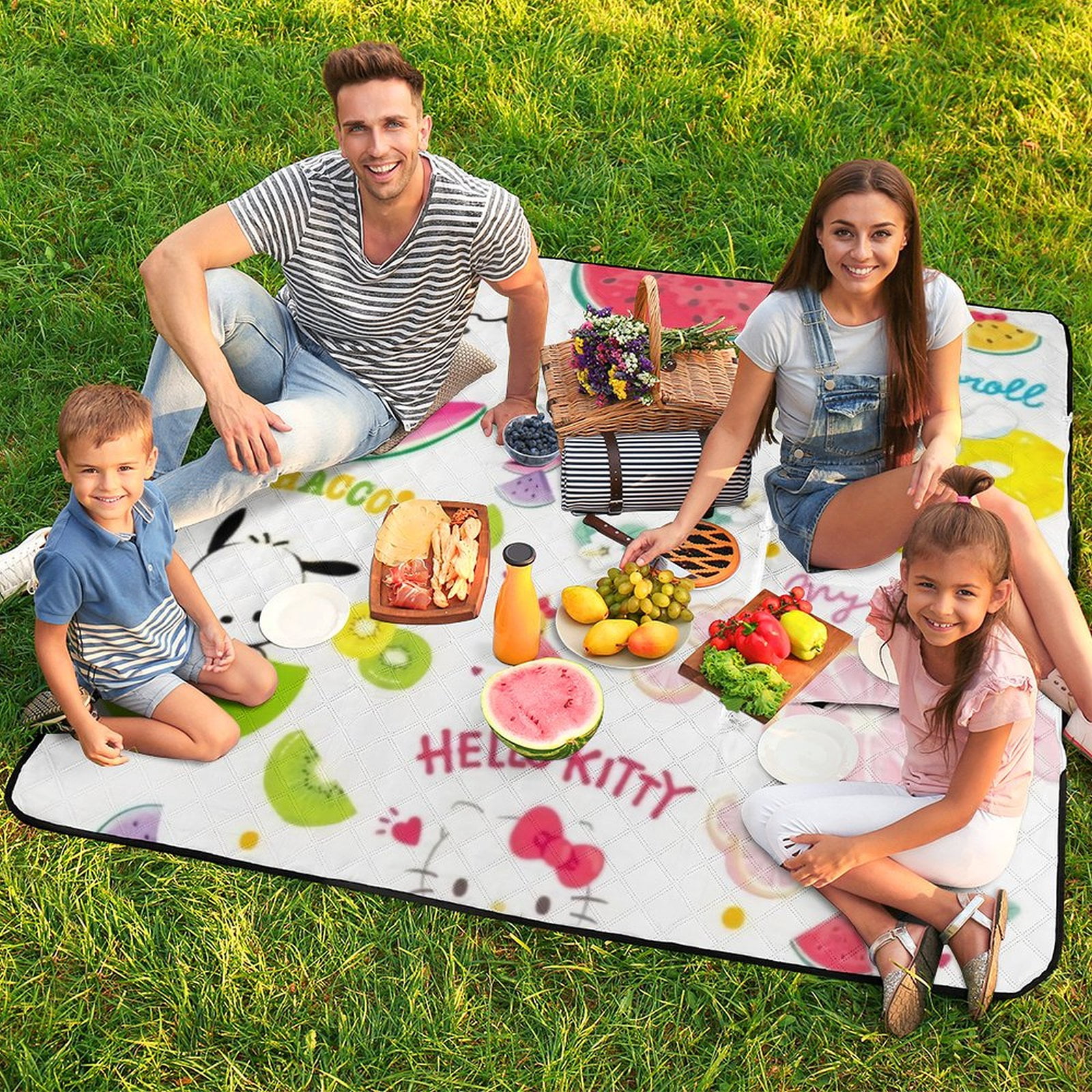 Sanrio Kuromi And Melody Hello Kitty And Friends Picnic Blankets Extra ...