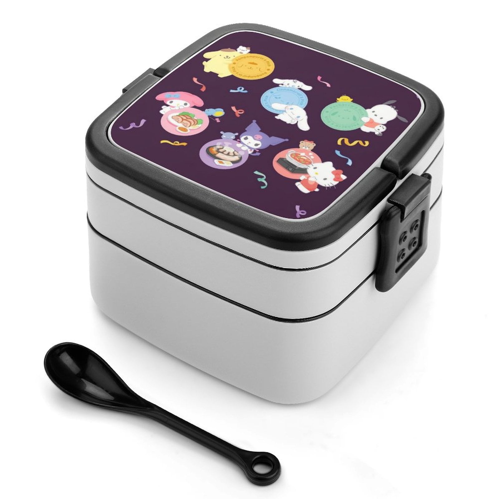 Sanrio Kuromi And Melody Hello Kitty Lunch Boxes 1000 ML Double Layer ...