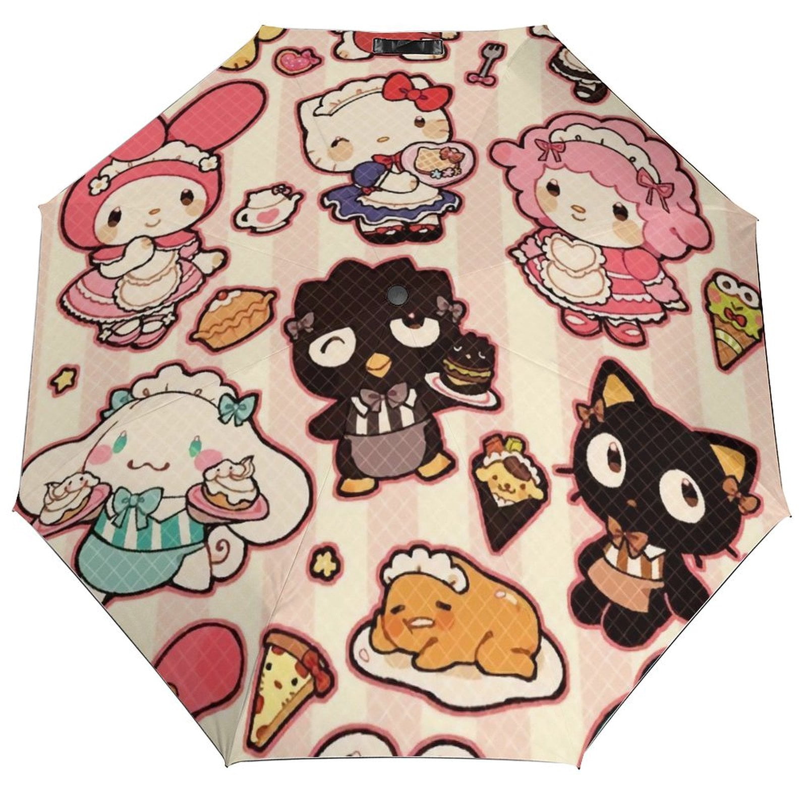 Sanrio Kuromi And Melody Hello Kitty Travel Automatic Folding Rain ...