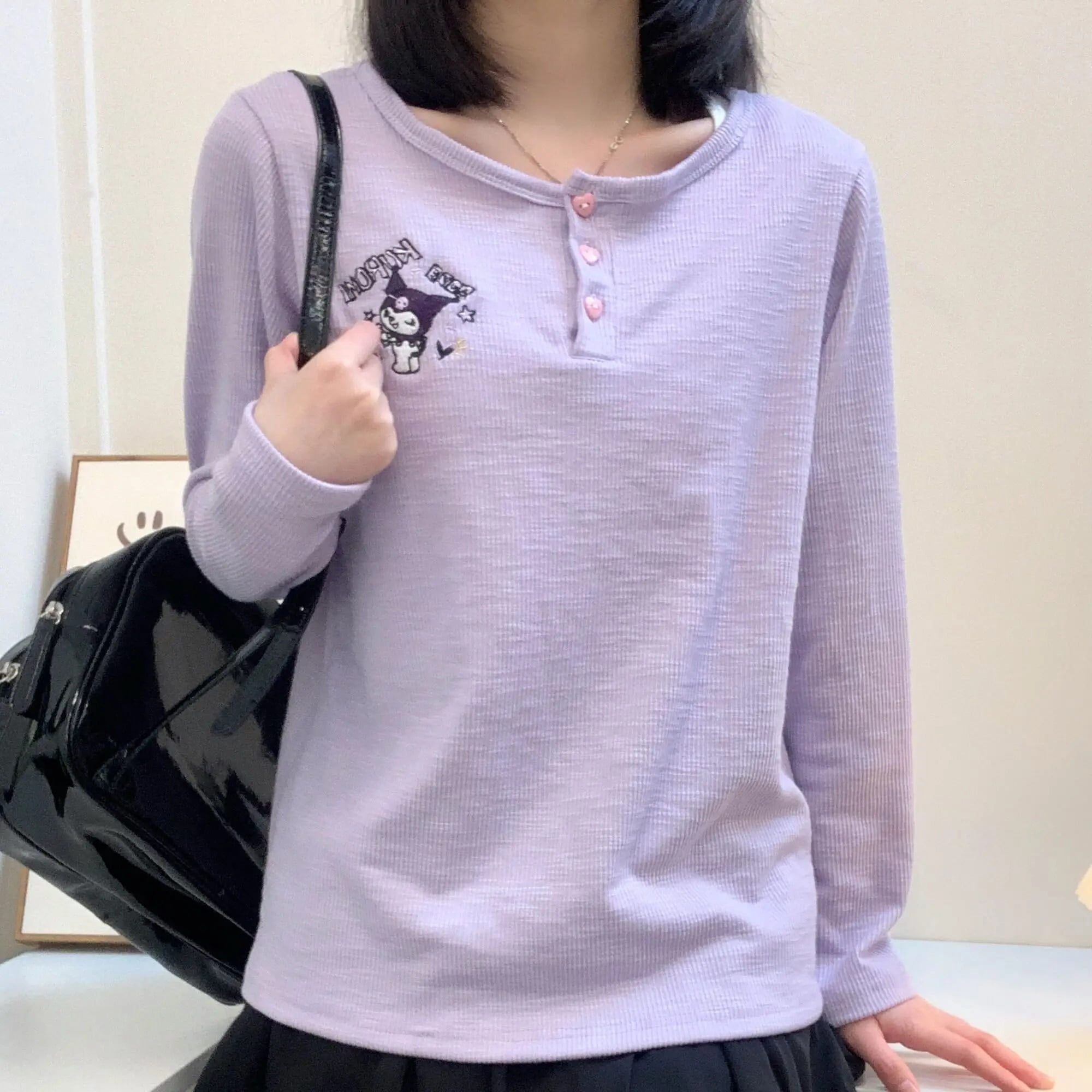 Sanrio Kuromi Melody Spring New Clothes Long Sleeve Tees Cartoon ...