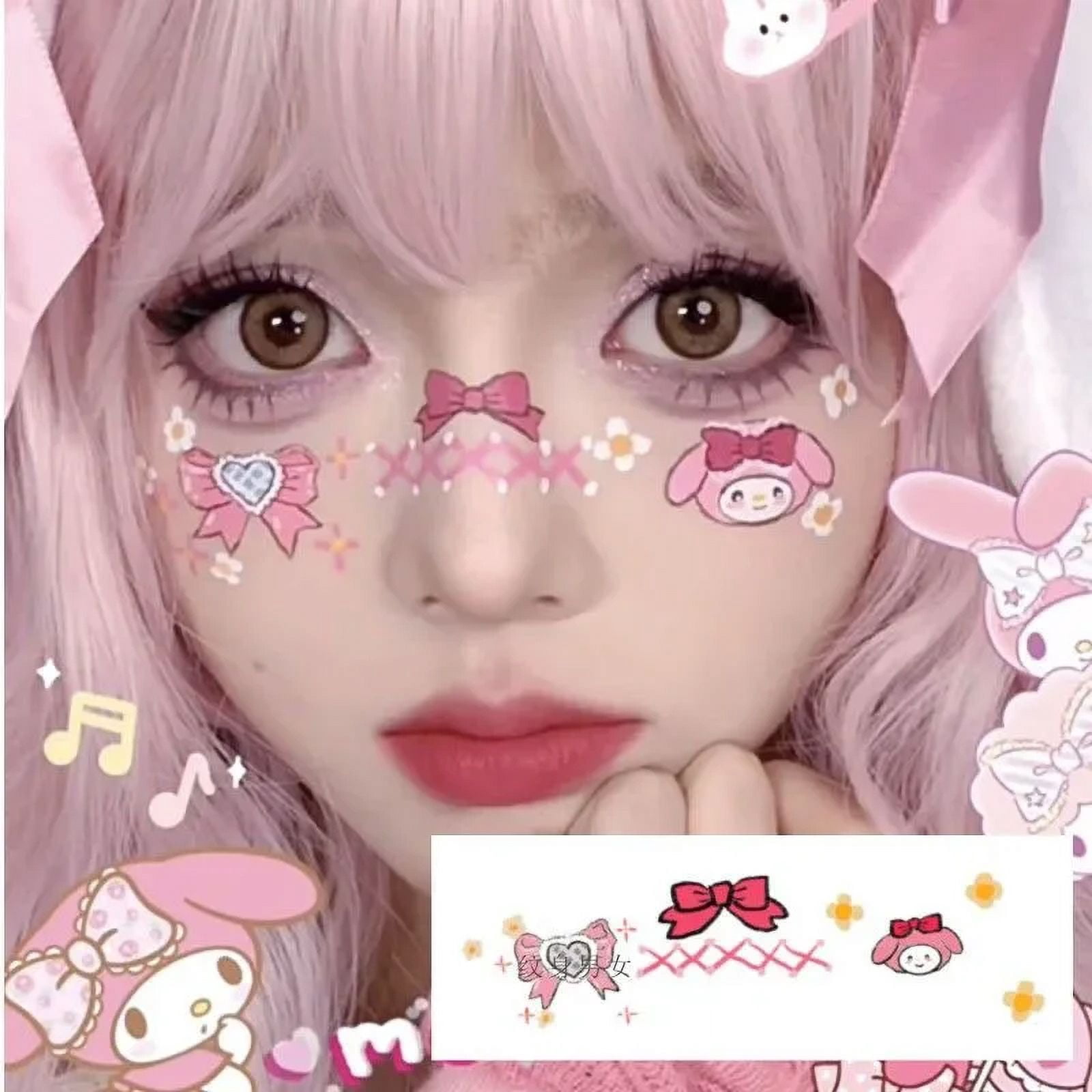 Sanrio Kuromi My Melody Hello Kitty Halloween Sticker Cartoon Tattoo ...