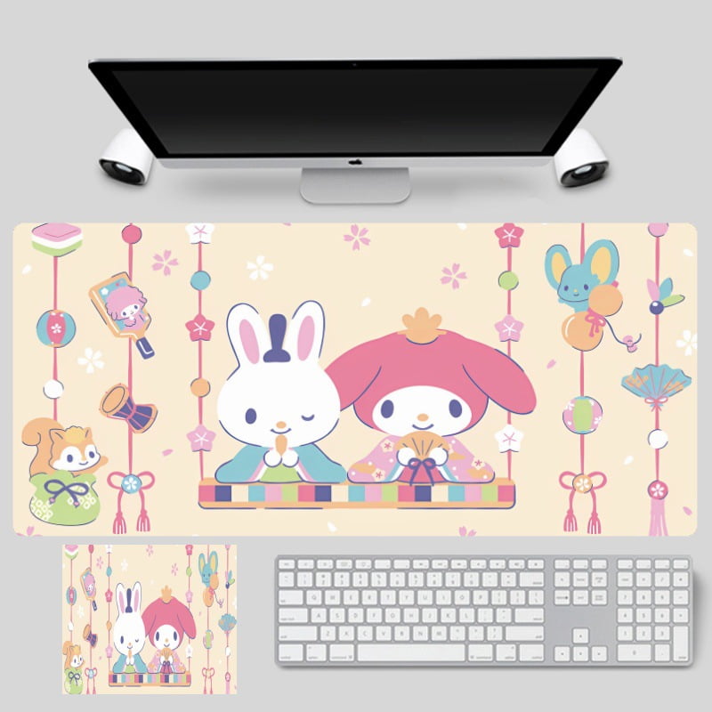 Sanrio Kuromi My Melody Mouse Pad Cute Cartoon Extra Large Computer ...