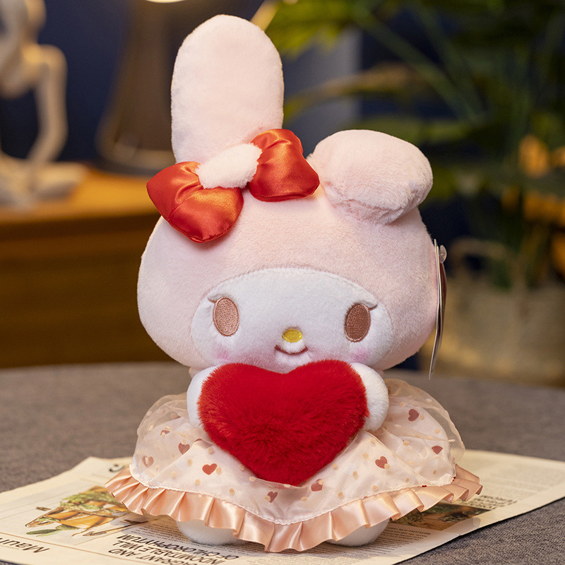 Sanrio Kuromi My Melody Plush Toy Kawaii Rabbit Ear Plushies Soft ...