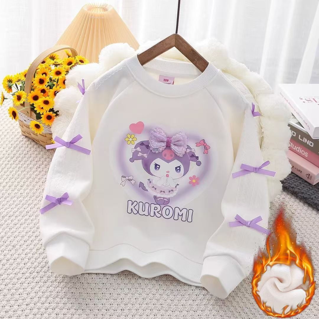 Sanrio Kuromi My Melody Sweater Autumn and Winter Cartoon Pure Cotton T ...