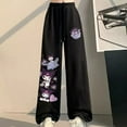 Sanrio Kuromi New Printed Black Loose Trousers Cartoon Harajuku ...