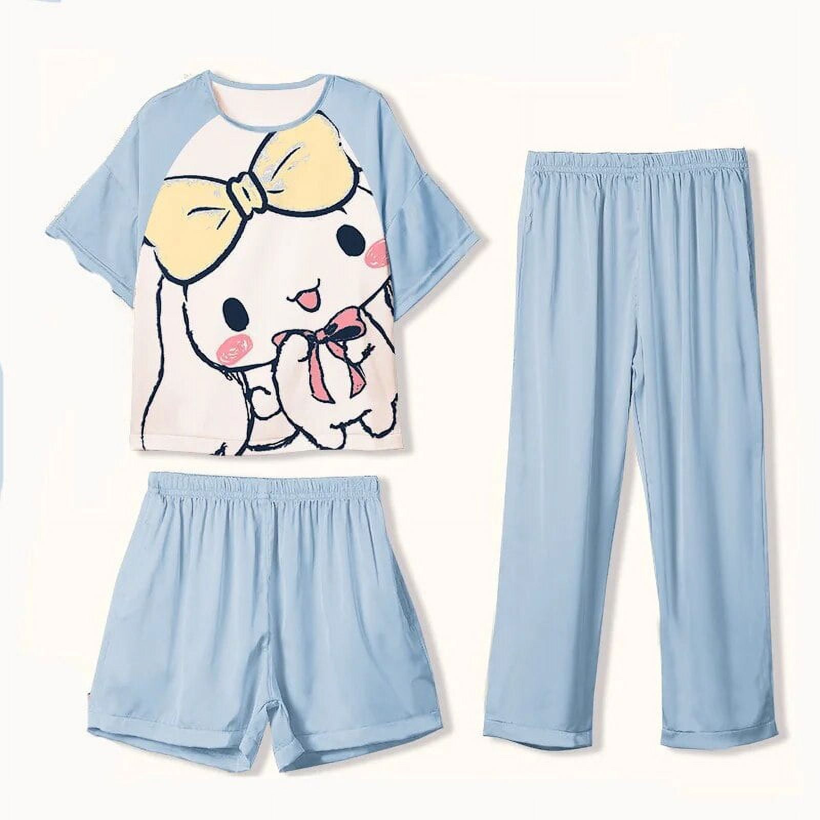 Sanrio Kuromi Pajamas Set for Children Cute Cinnamoroll My Melody ...