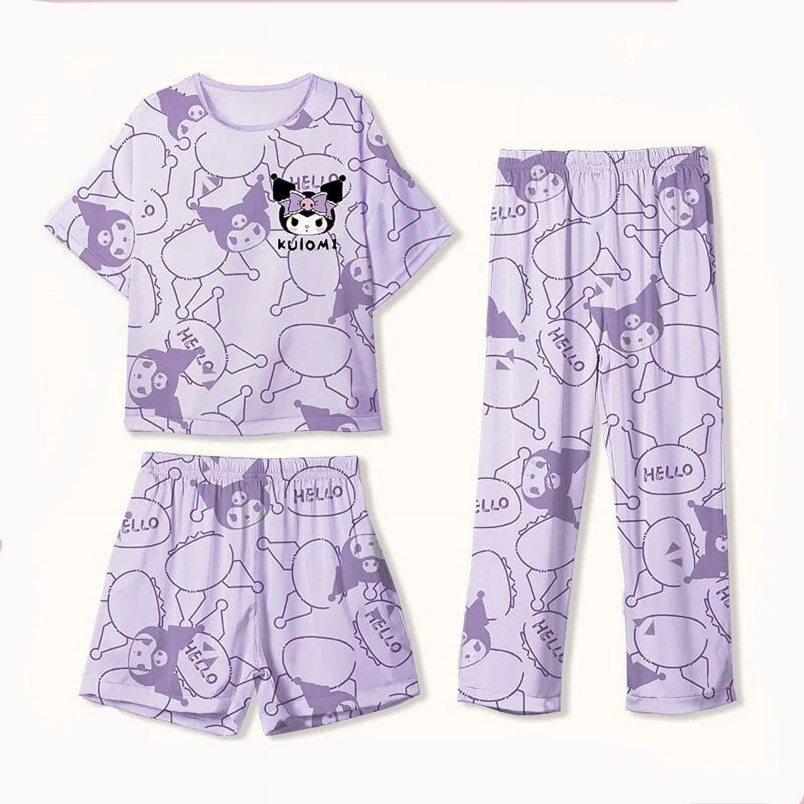 Sanrio Kuromi Pajamas Set for Children Cute Cinnamoroll My Melody ...