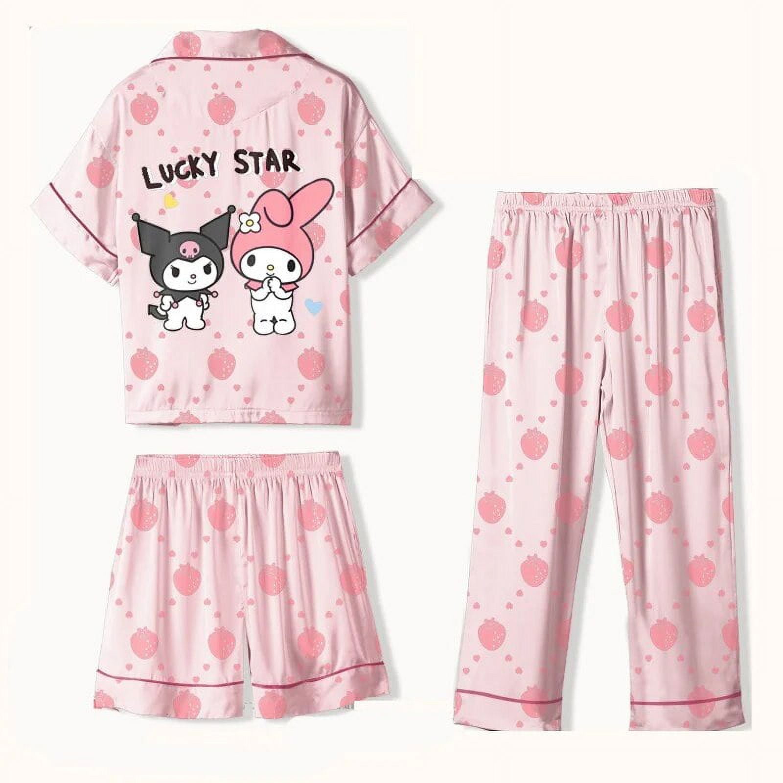Sanrio Kuromi Pajamas Set for Children Cute Cinnamoroll My Melody ...