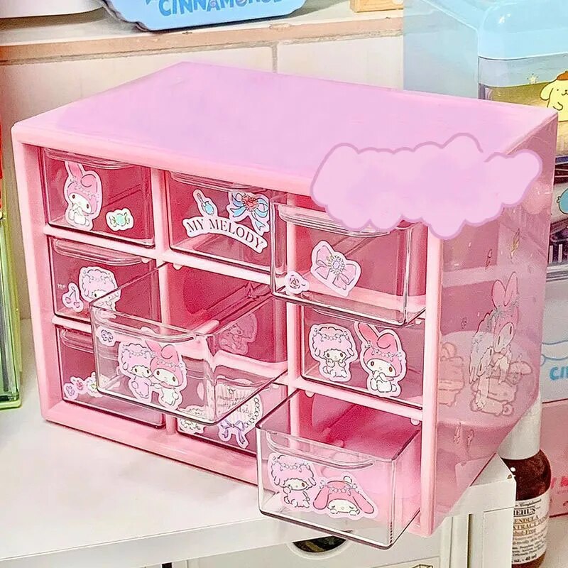 Sanrio Kuromi Storage Box Kawaii Anime Cute Cartoon Cinnamoroll ...