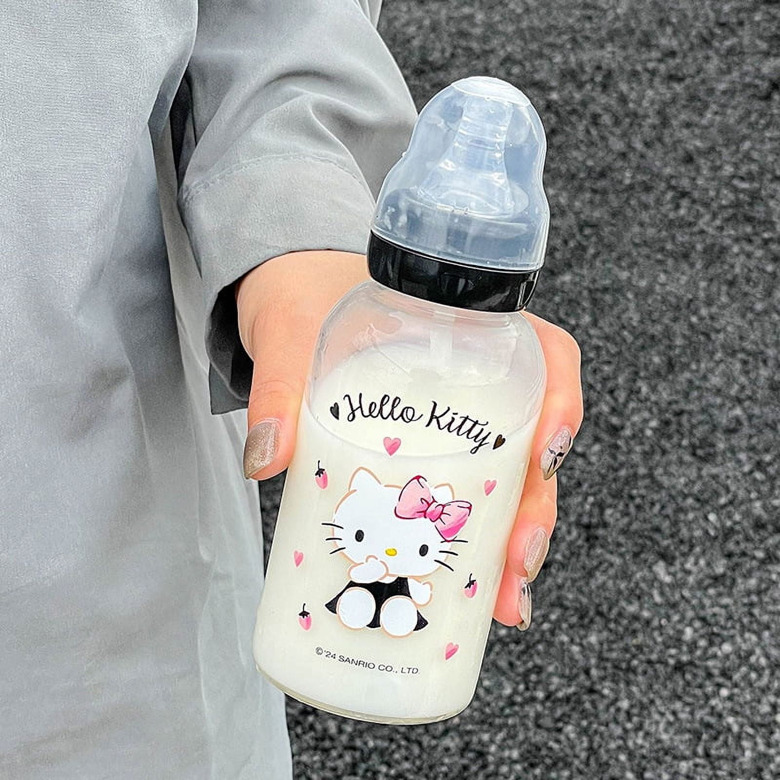 Sanrio Kuromi Straw Glass Household High Temperature Resistant Girl ...