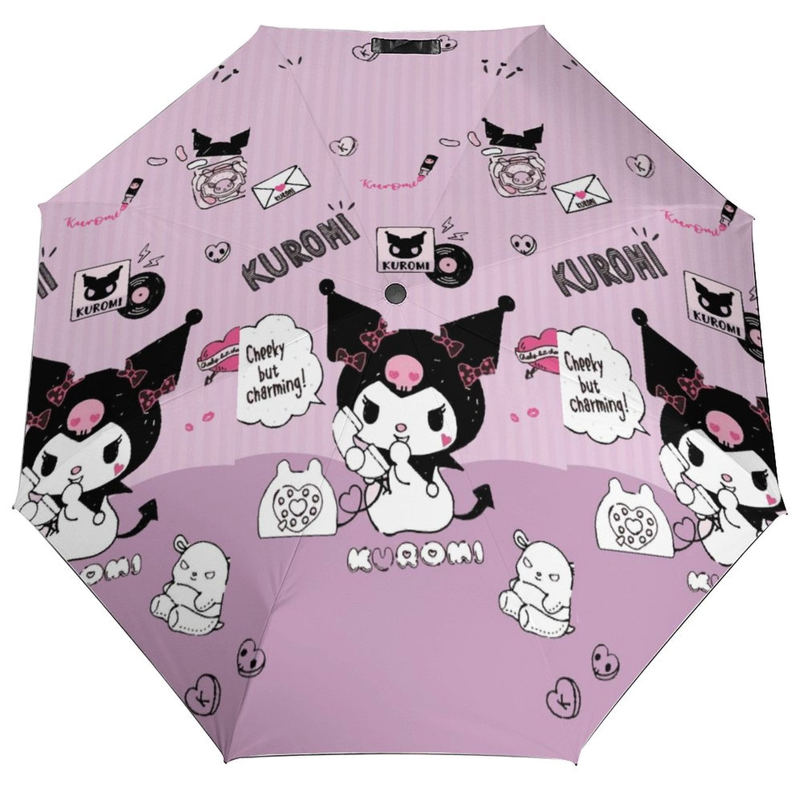 Sanrio Kuromi Sun umbrella Automatic Open/Close Sun Rain Travel ...
