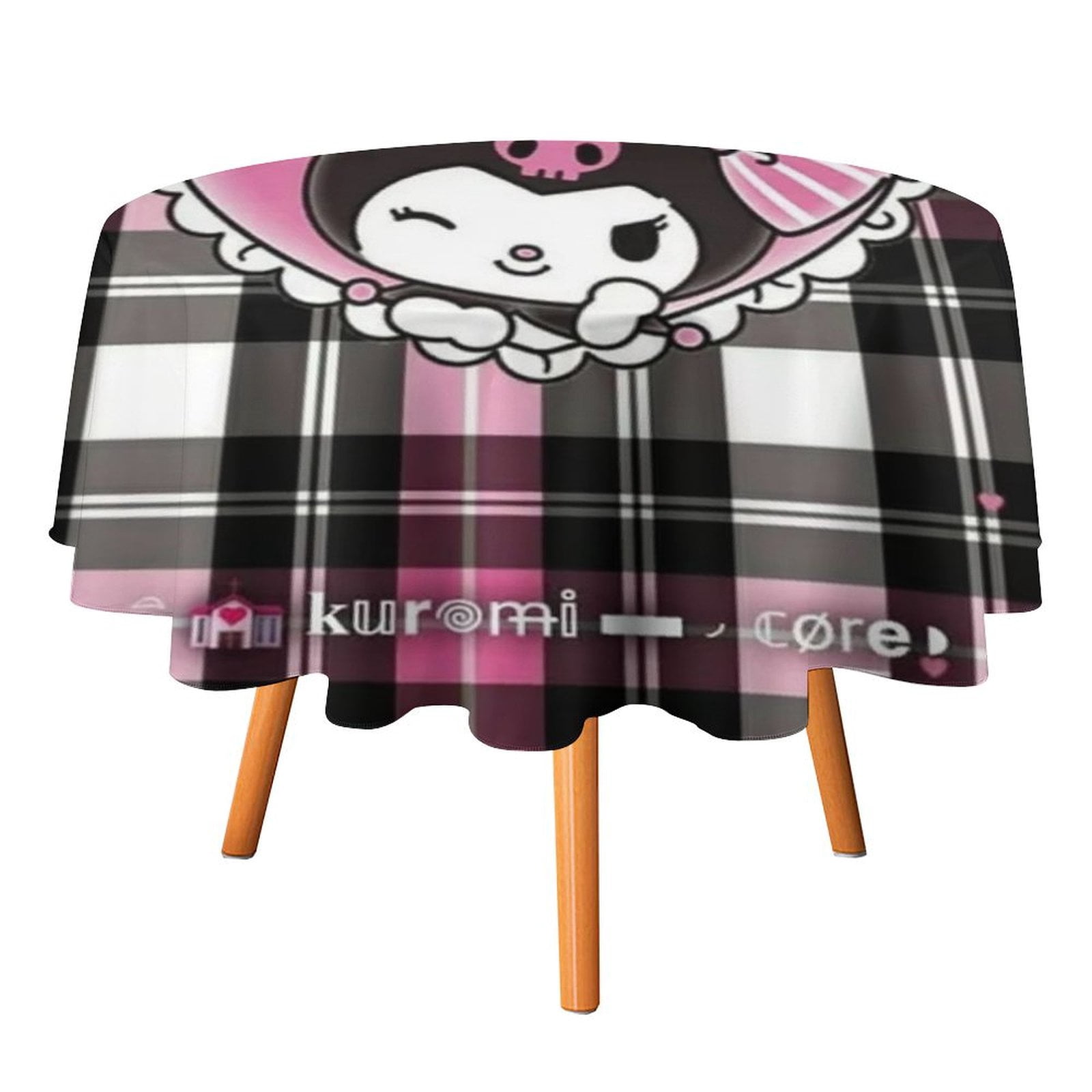 Sanrio Kuromi Table Cloth Round Tablecloth Polyester Table Circular ...