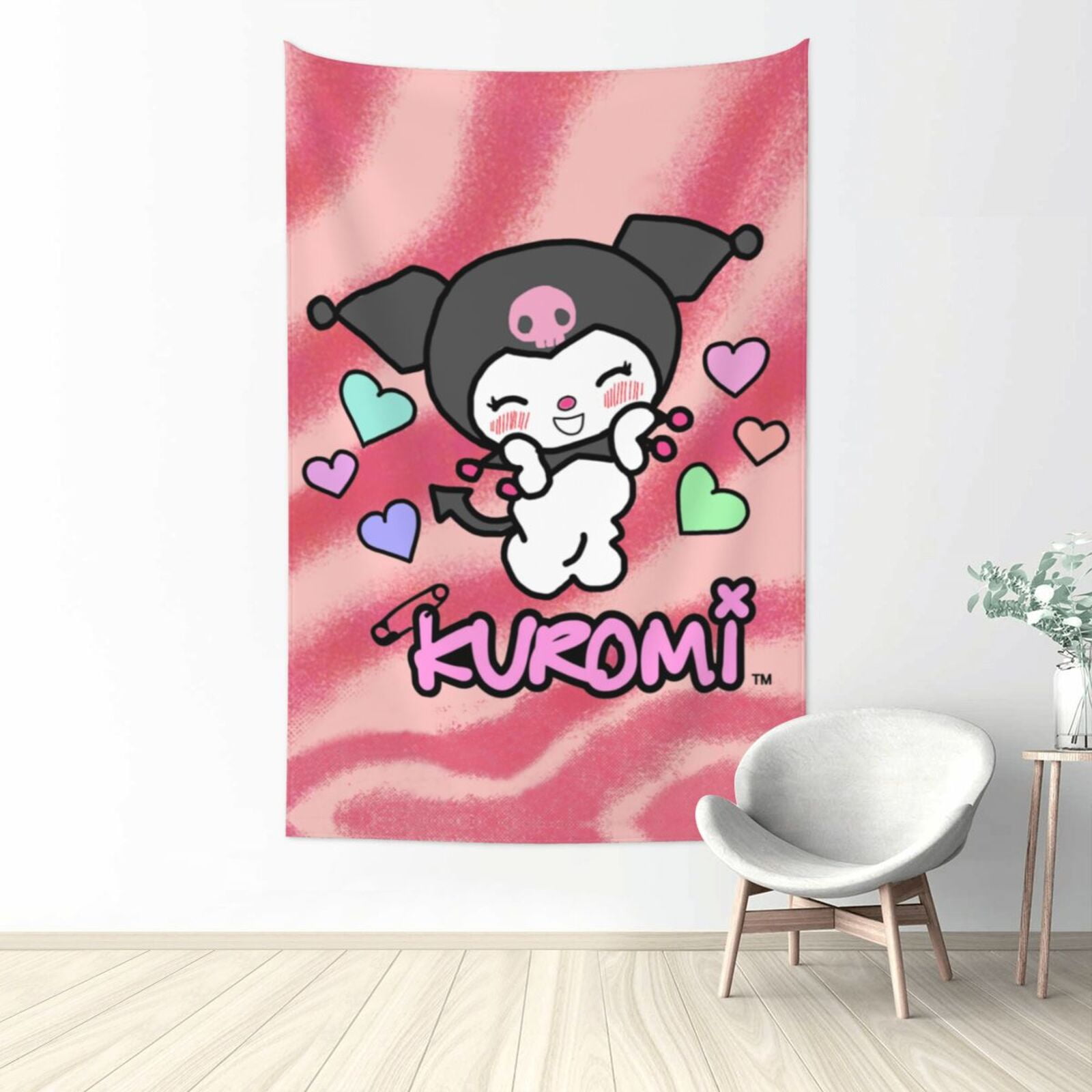 Sanrio Kuromi Tapestry Wall Hanging Home Decoration Wall Blanket ...