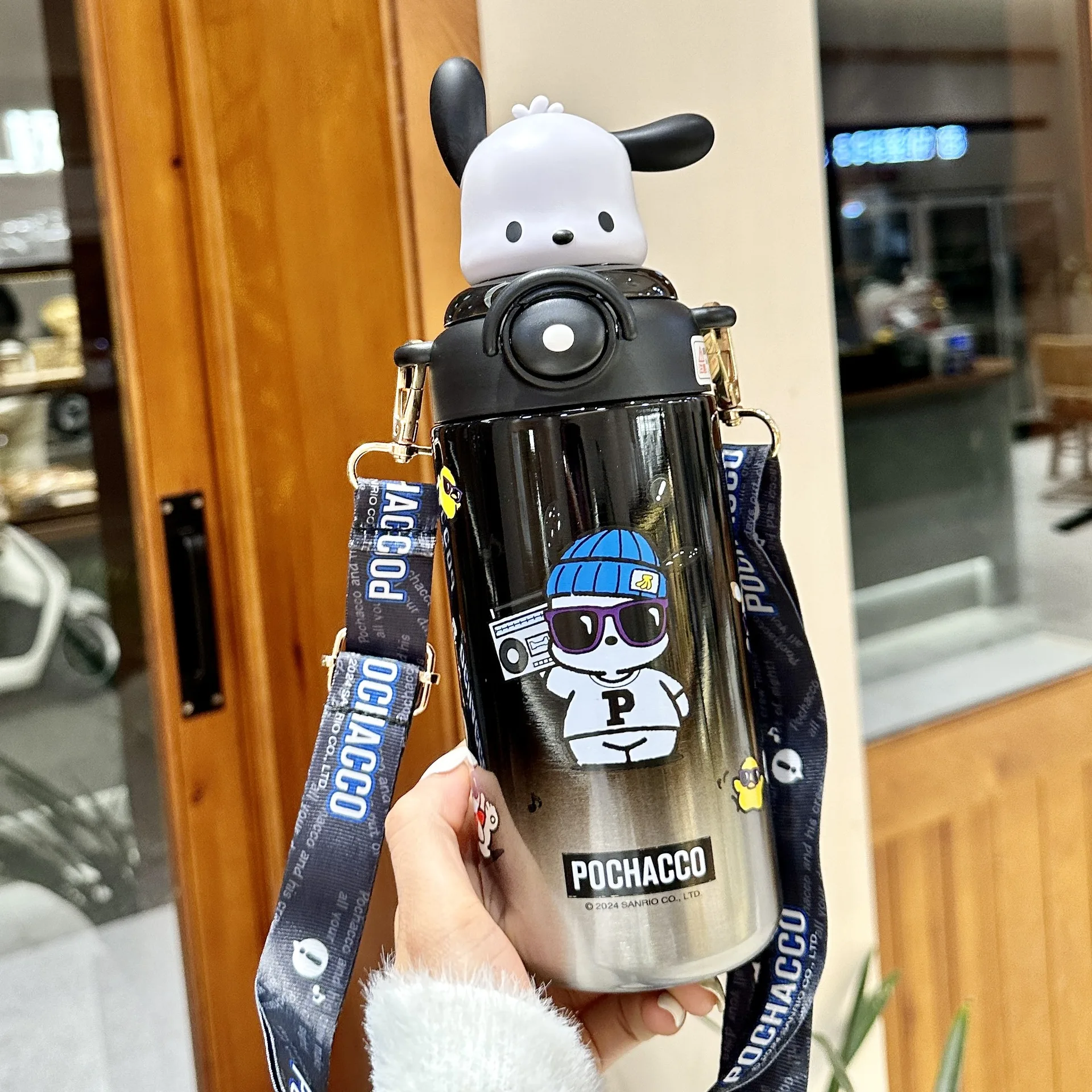 Sanrio Kuromi Thermos Cup Crayon Shin Chan Cute Water Bottle Keeps Cold ...