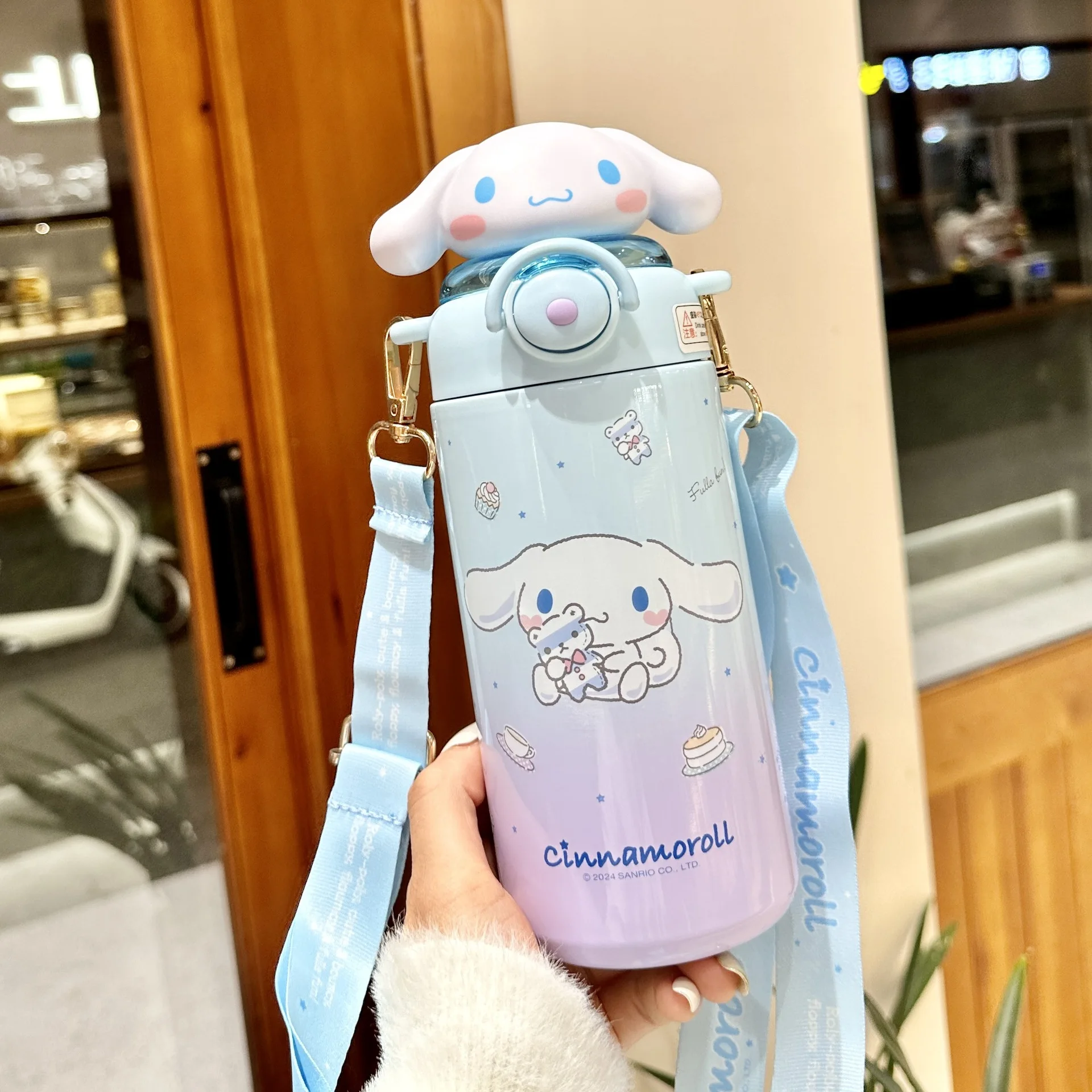 Sanrio Kuromi Thermos Cup Crayon Shin Chan Cute Water Bottle Keeps Cold ...