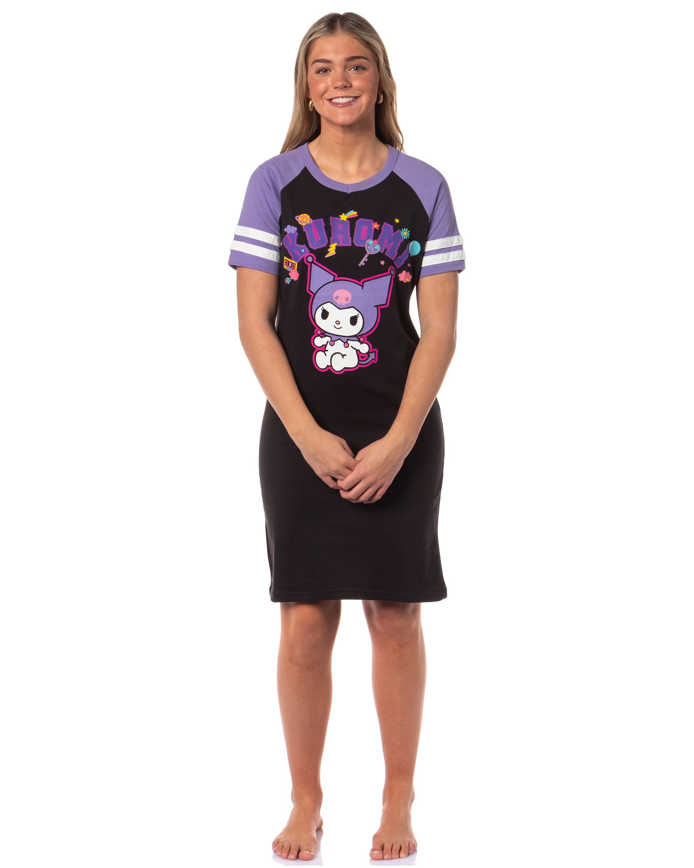 Sanrio Kuromi Women's Character Hobby Icons Logo Design Varsity Pajamas ...