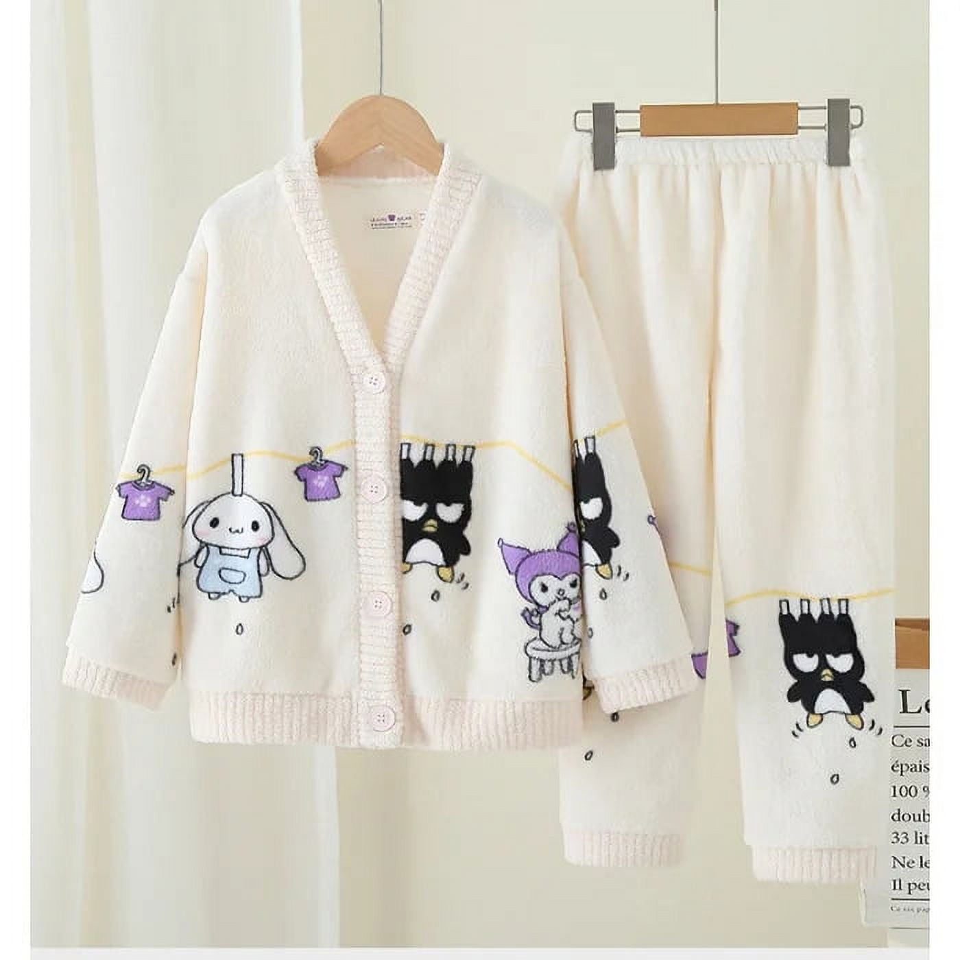 Sanrio Kuromi Y2K Parent-Child Cardigan Pajama Set Cinnamoroll My ...