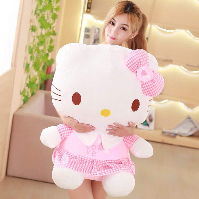 Sanrio Large Hello Kitty Kawaii Plush Filling Soft Doll Kt Cat Cartoon ...