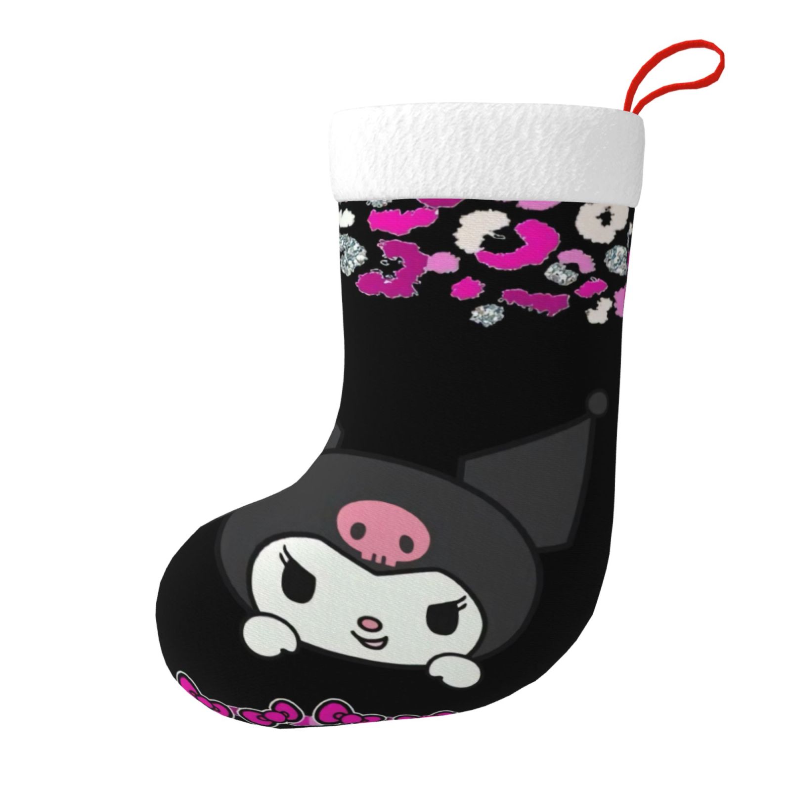 Sanrio Leopard Bow Kuromi Christmas Stockings 18 Inches,Soft Plush ...