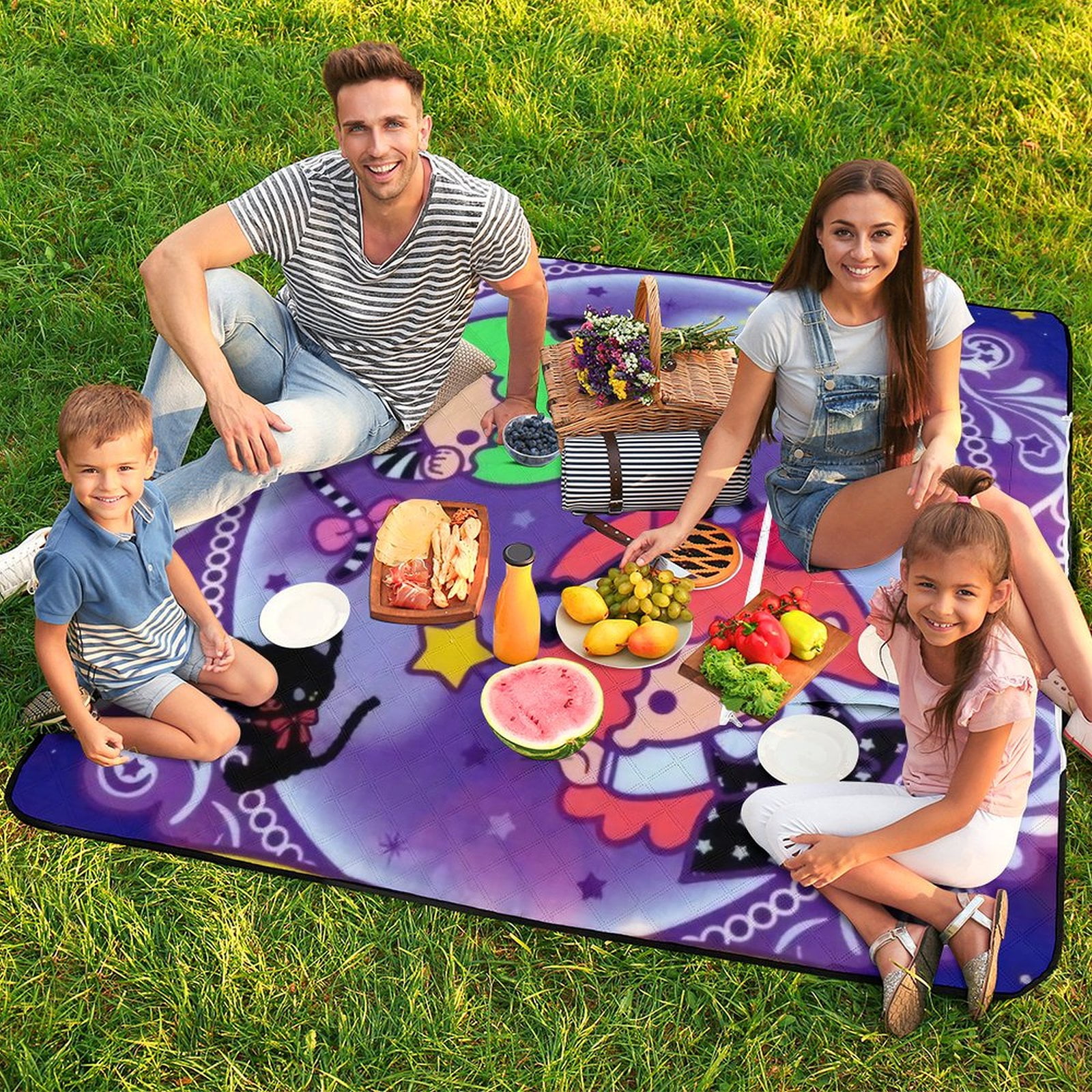 Sanrio-LittleTwinStars Picnic Blanket Outdoor Extra Large Picnic Mat 59 ...