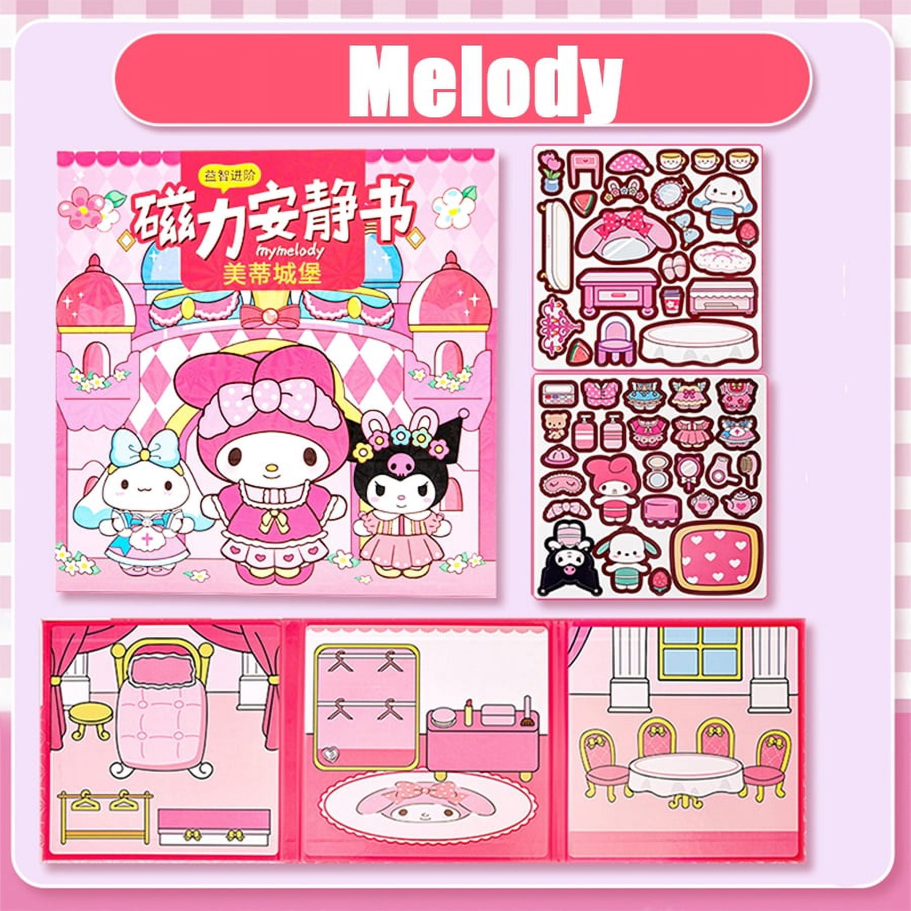 Sanrio Magnetic Quiet Book Kuromi Cinnamoroll My Melody Handmade DIY ...