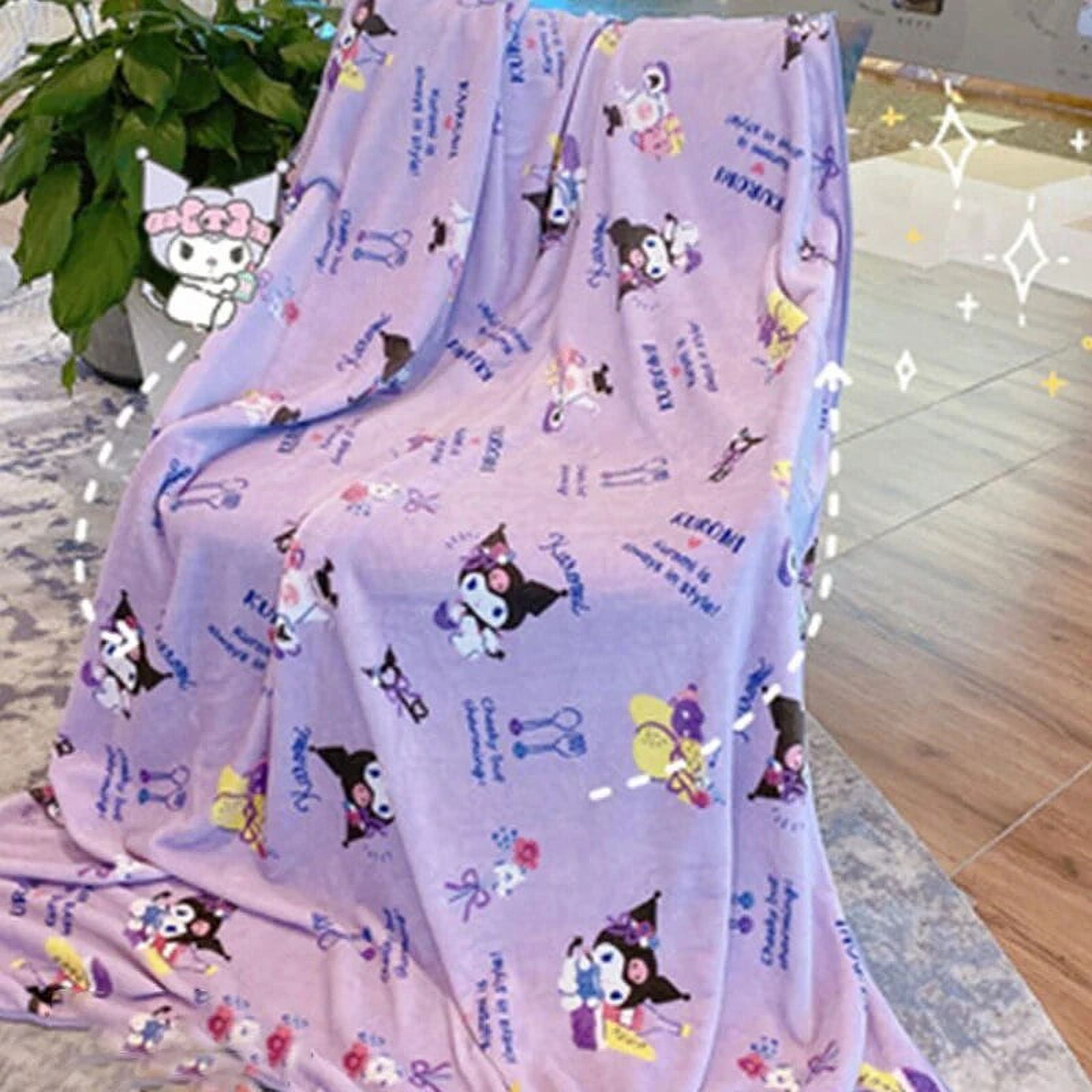 Sanrio-Manta de felpa de Hello Kitty para decoración de habitación de niñas, bonita manta de ...