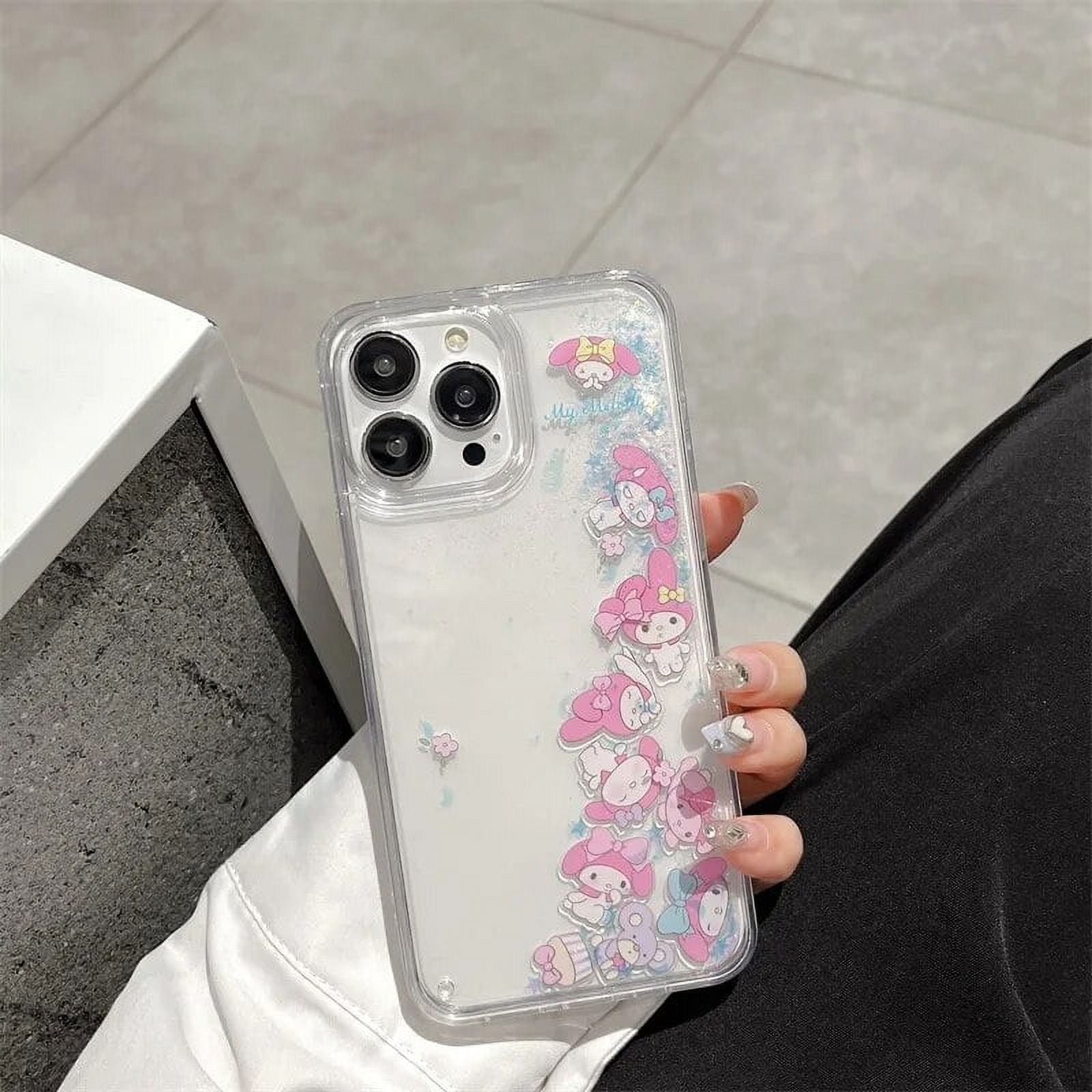 Sanrio Melody Liquid Quicksand Glitter Luminous Phone Case for IPhone ...