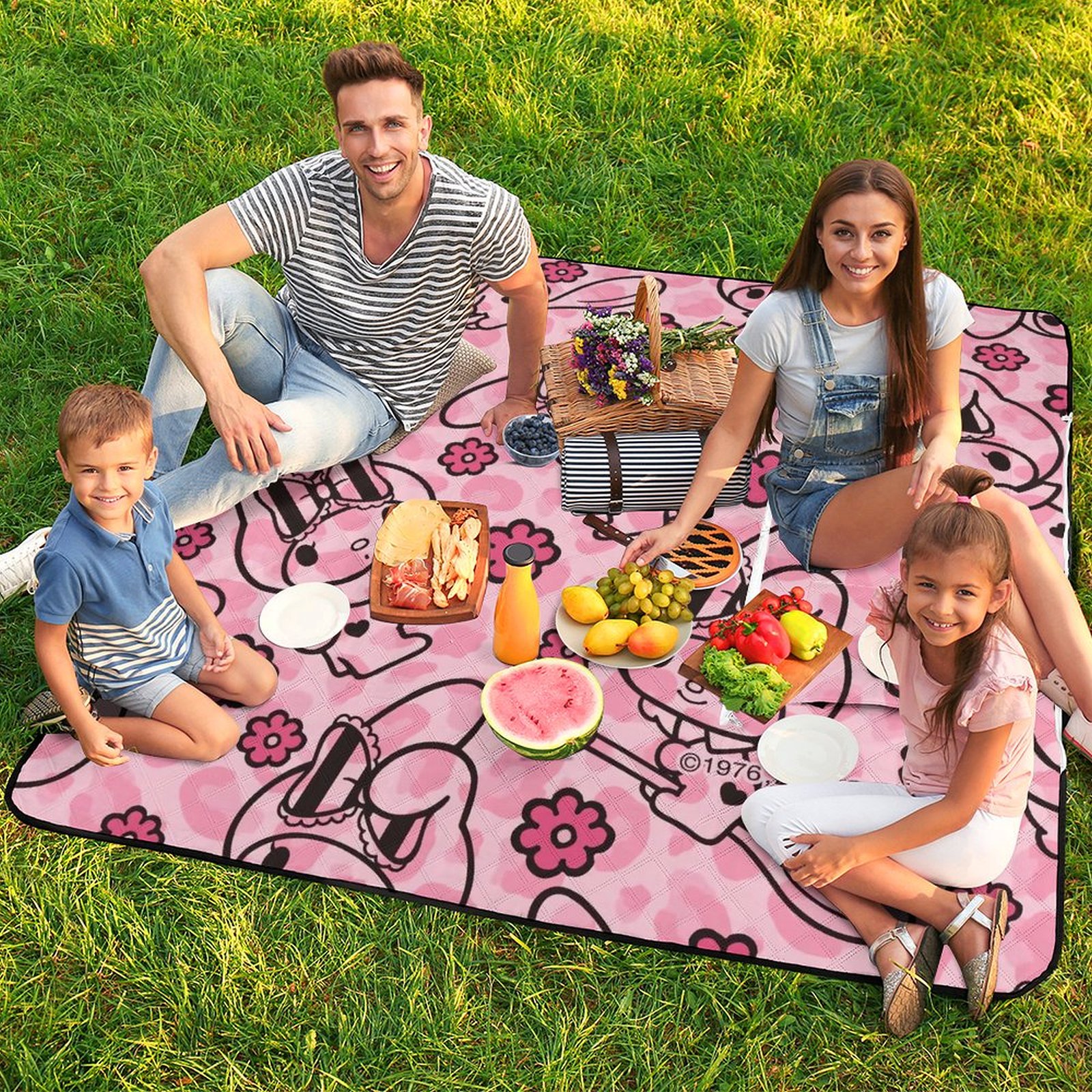 Sanrio Melody Picnic Blankets 59"x59" Extra Large Outdoor Blanket Beach ...