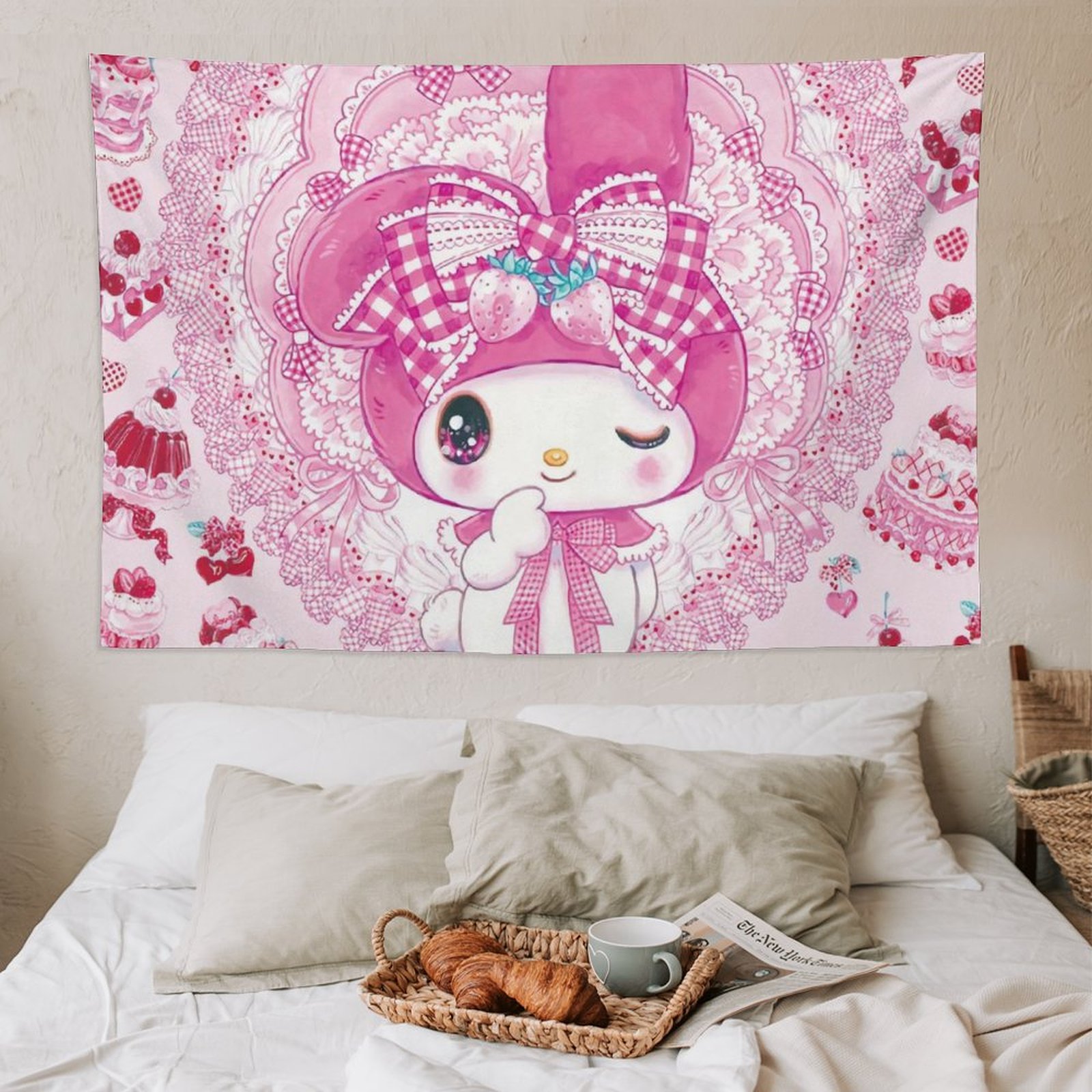 Sanrio-Melody Tapestry,Sanrio-Melody Poster for Bedroom Girls Boys,Wall ...