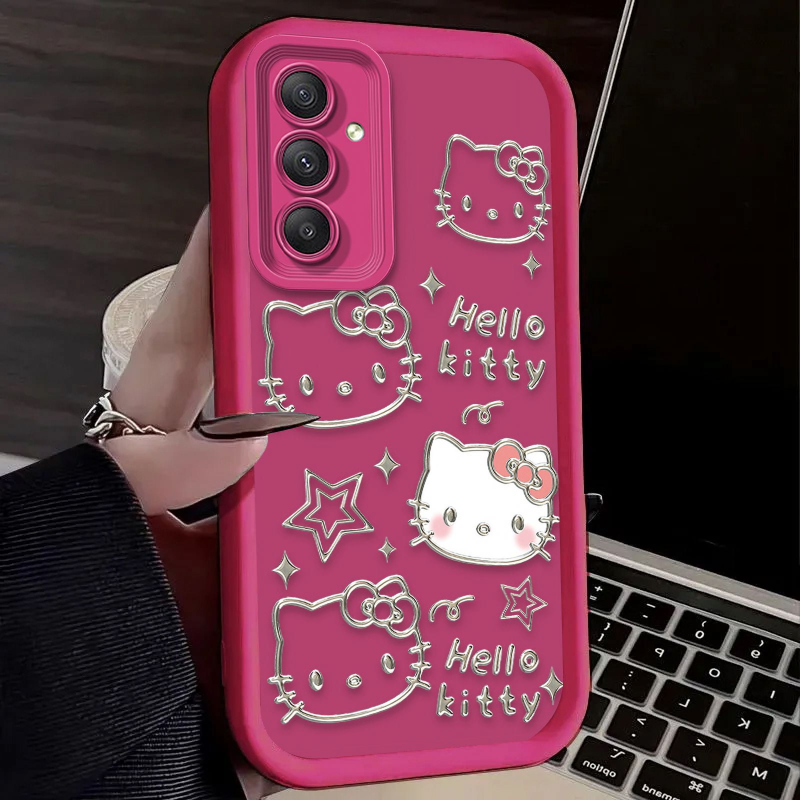 Sanrio Metal Hello Kitty Case for Samsung Galaxy A55 A35 A25 A15 A05 A05S A24 A13 A23 A12 A22 ...