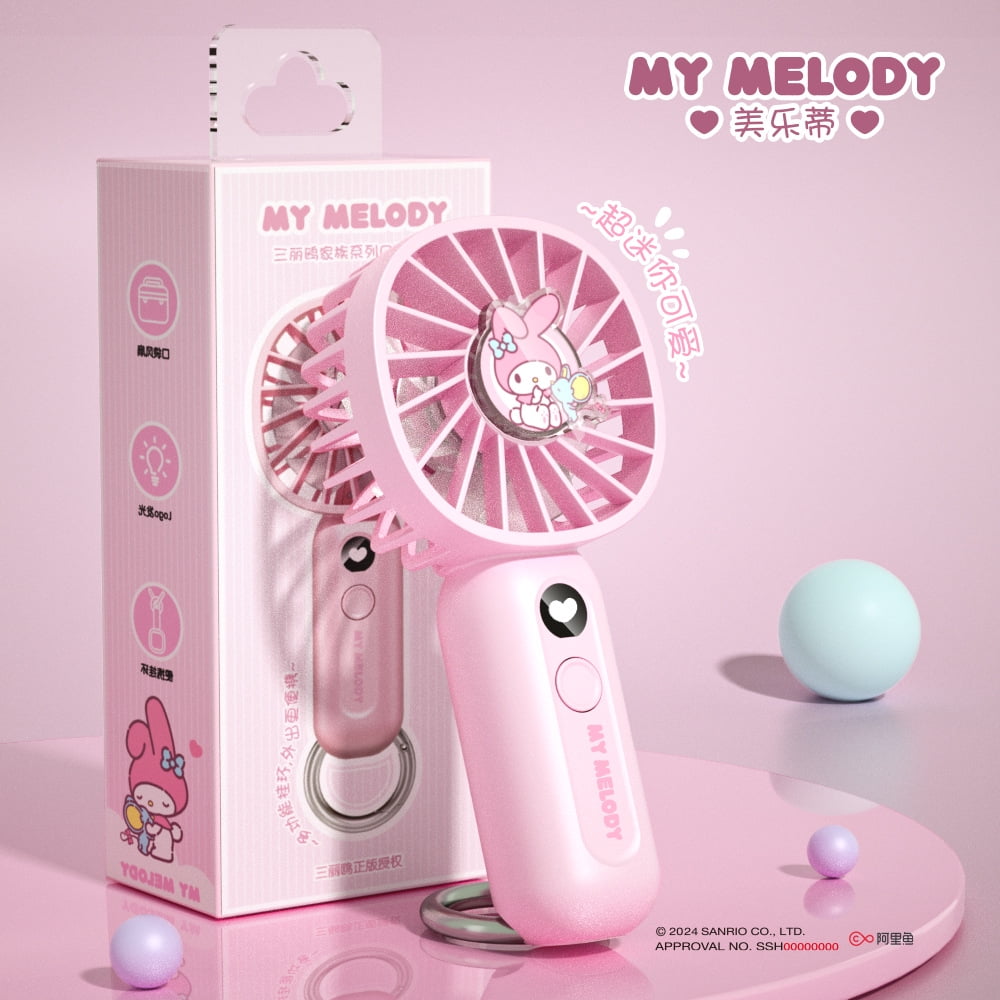 Sanrio My Melody Kuromi Cinnamoroll Portable Fan Anime Figure Portable ...