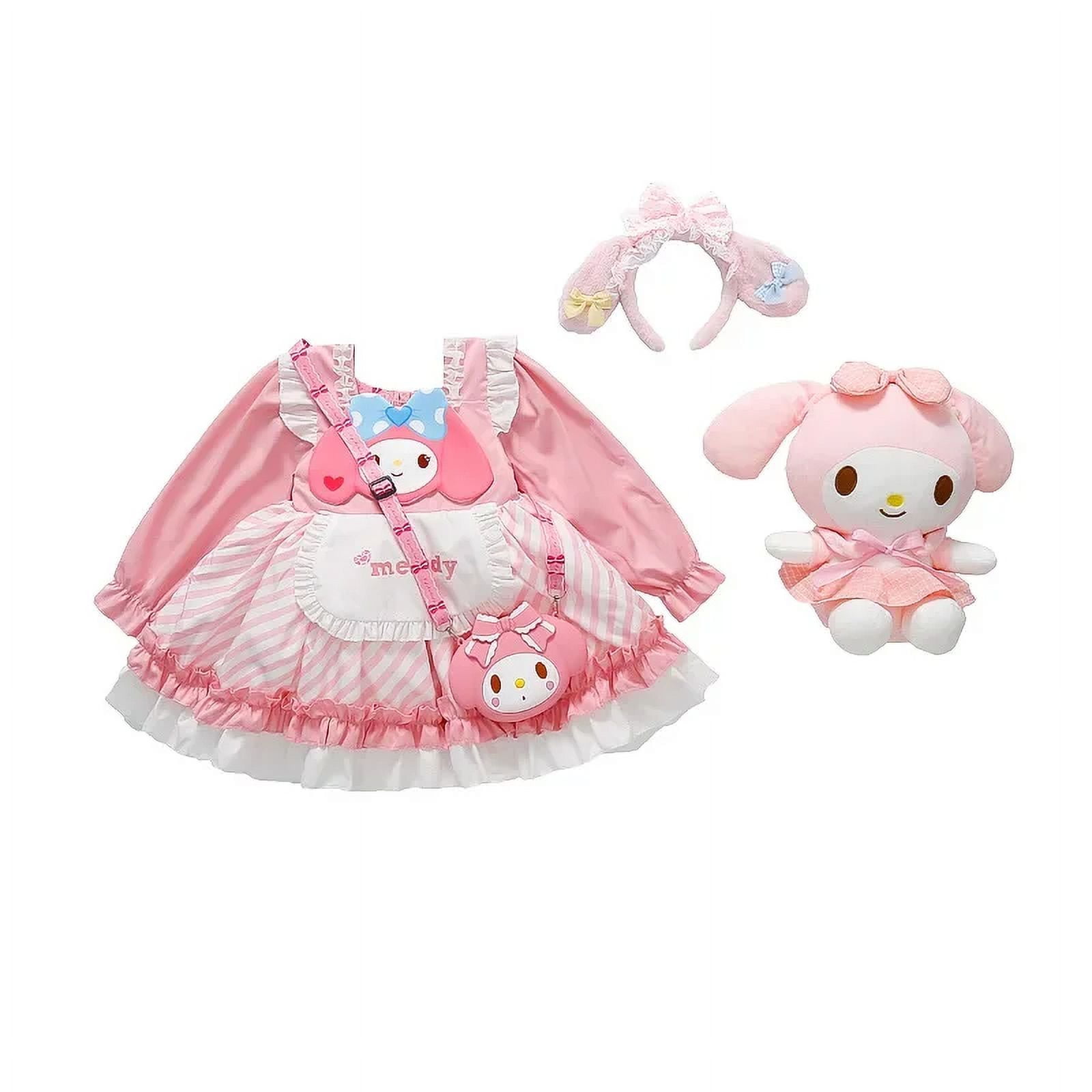 Sanrio My Melody Kuromi Girl Cosplay Anime Dresses Sohort Sleeve ...