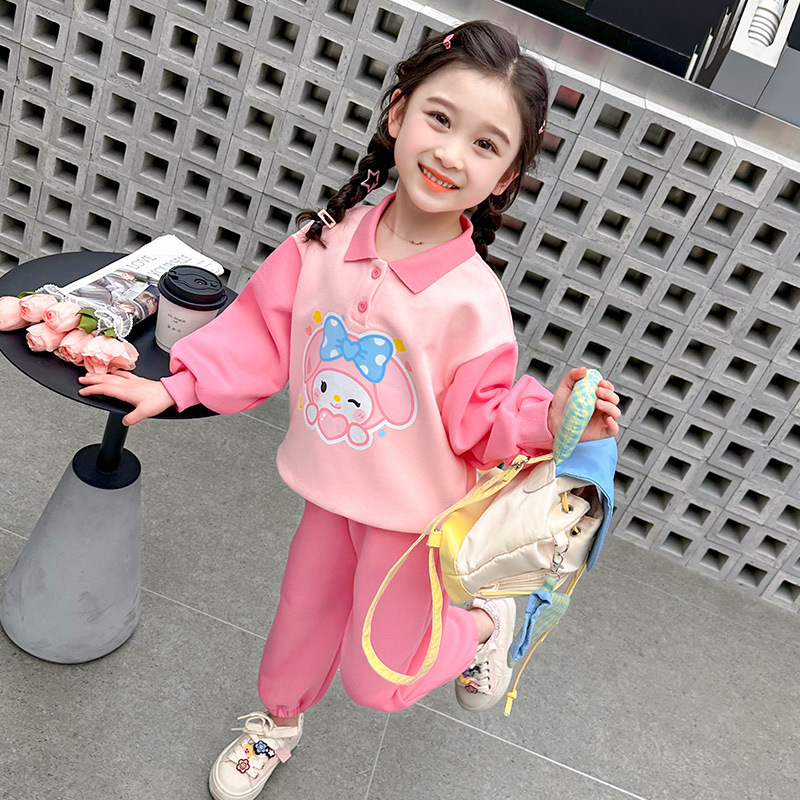 Sanrio My Melody Kuromi Kawaii 2 Piece Set Cute Anime Cartoon Fashion ...